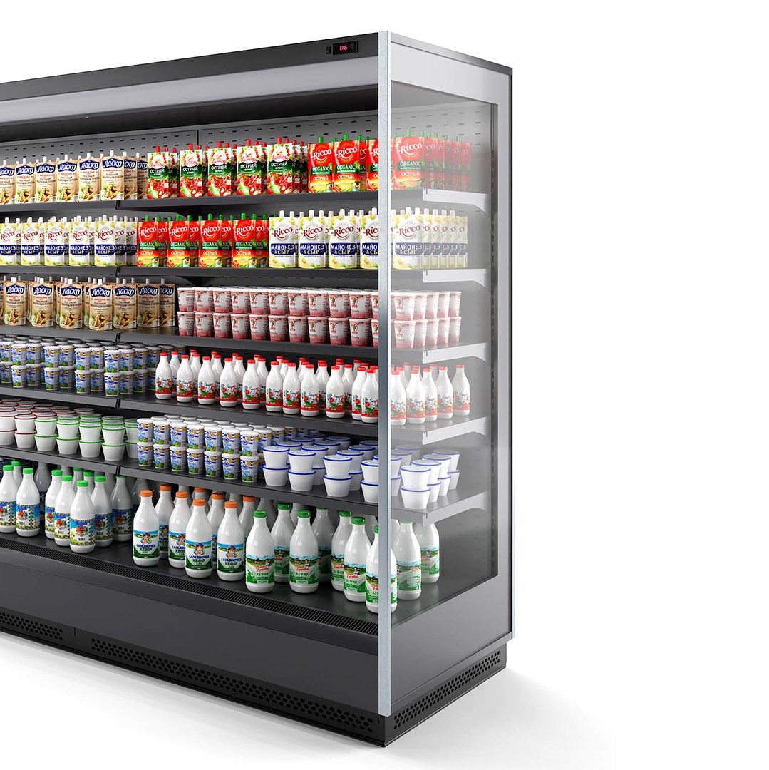 Vertical Multi Deck Refrigerator 3D Model - TurboSquid 2037226