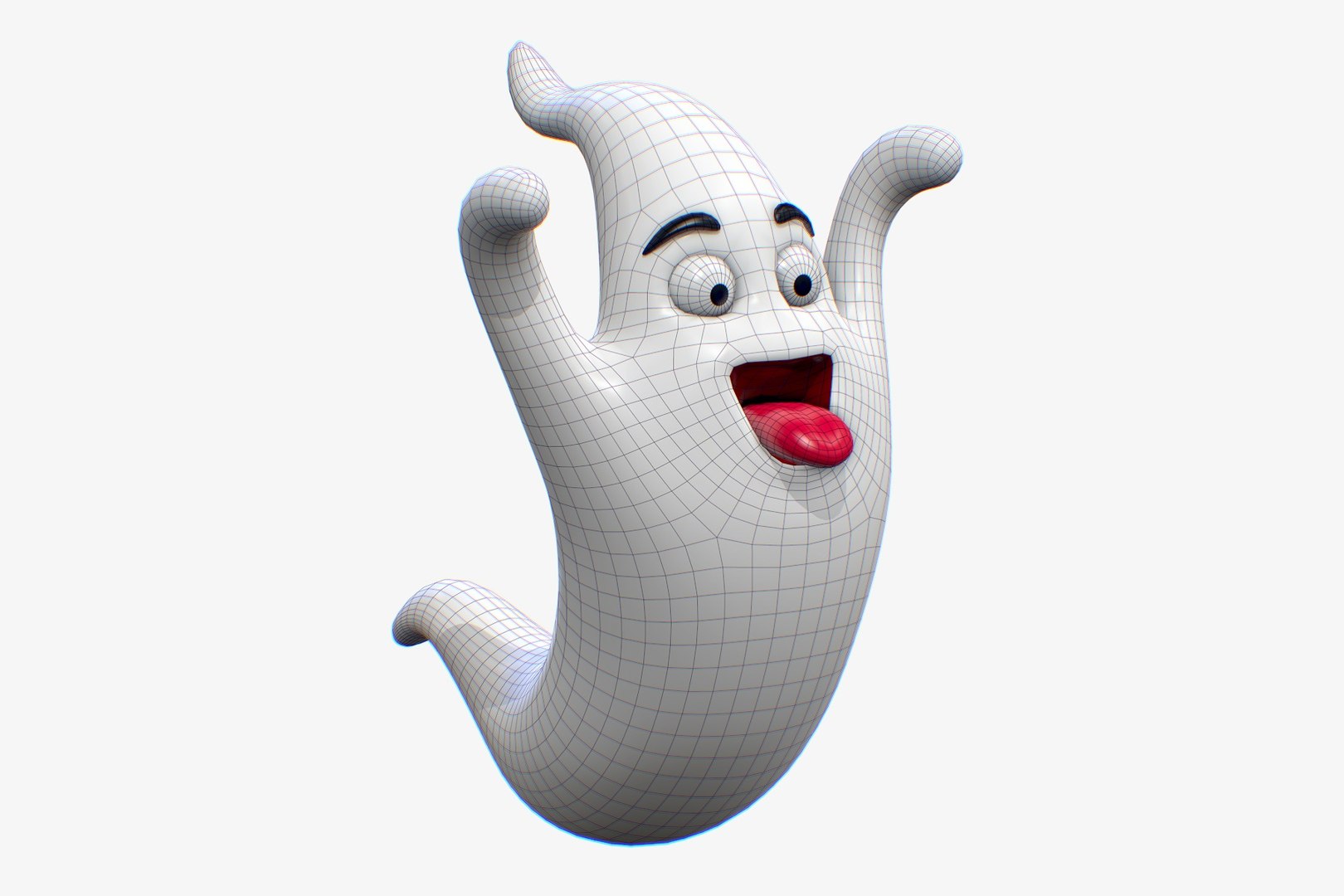 Cartoon Character Ghost 3D Model - TurboSquid 1330746