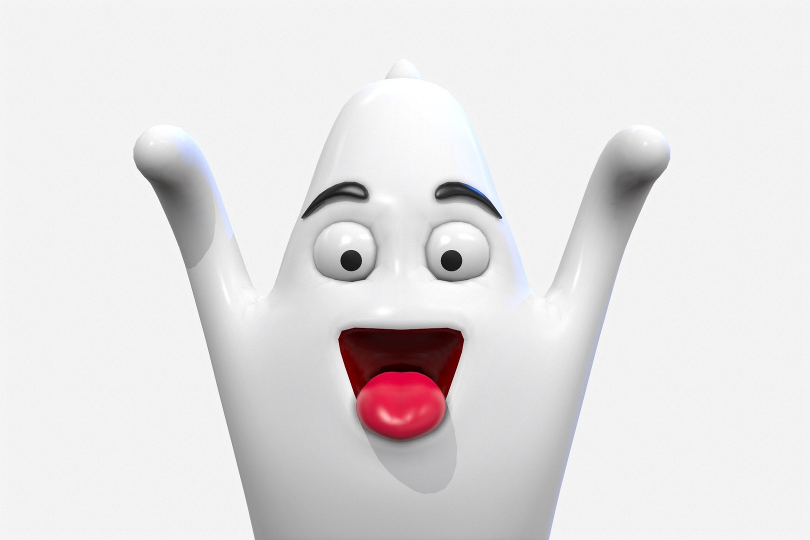 Cartoon Character Ghost 3D Model - TurboSquid 1330746