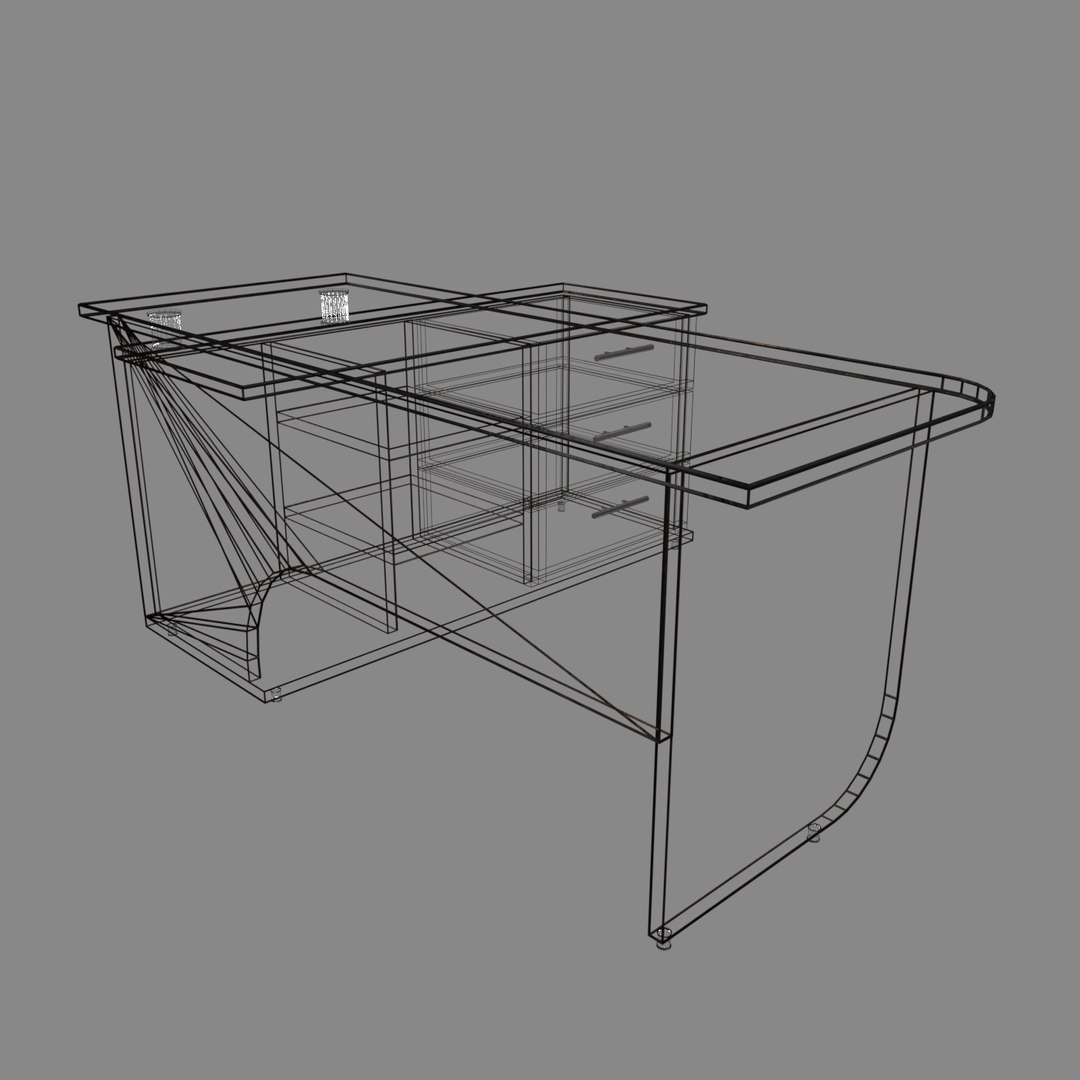 Computer Table 3D - TurboSquid 1394756