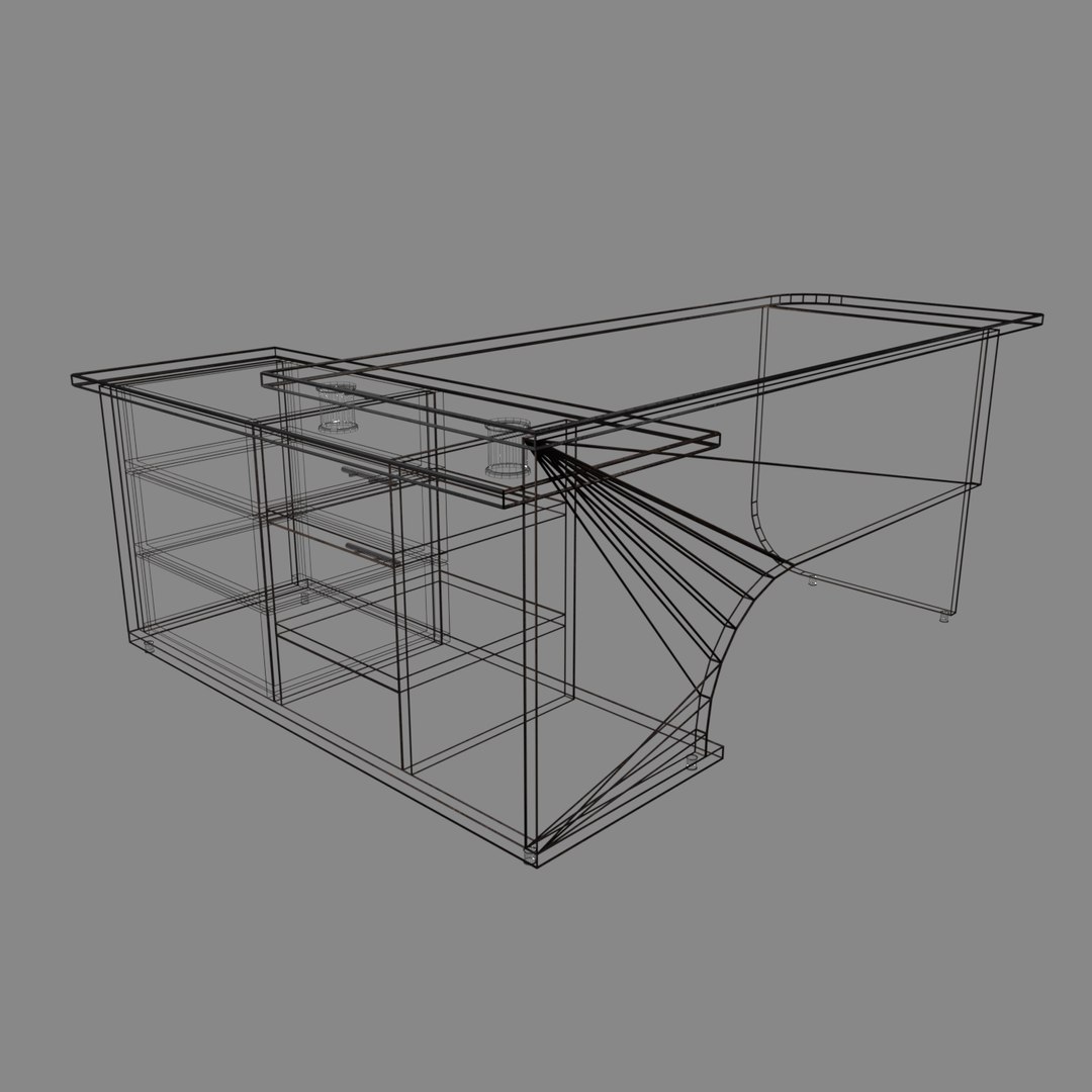 Computer Table 3D - TurboSquid 1394756