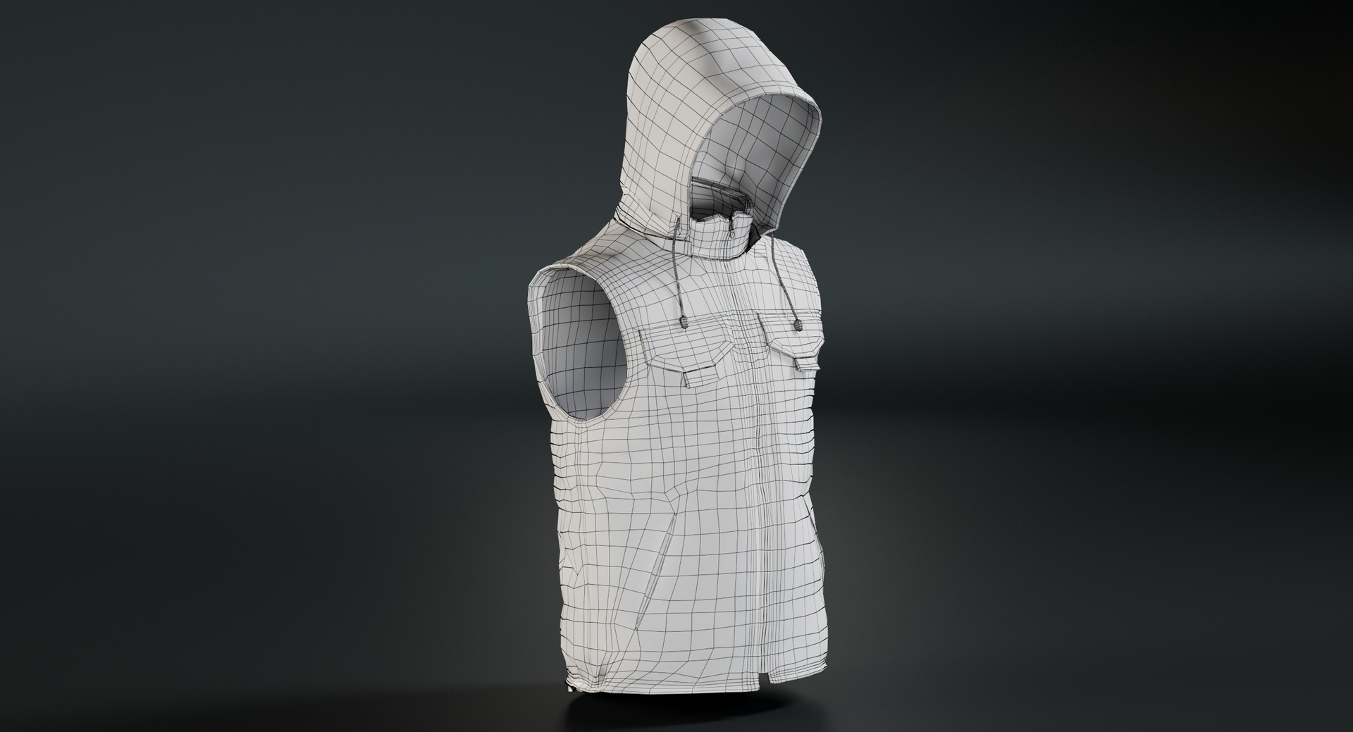 Realistic Vest Green Hood 3D Model - TurboSquid 1460445