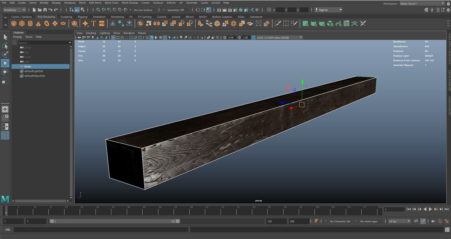 3D Wooden Beam Model - TurboSquid 1993413