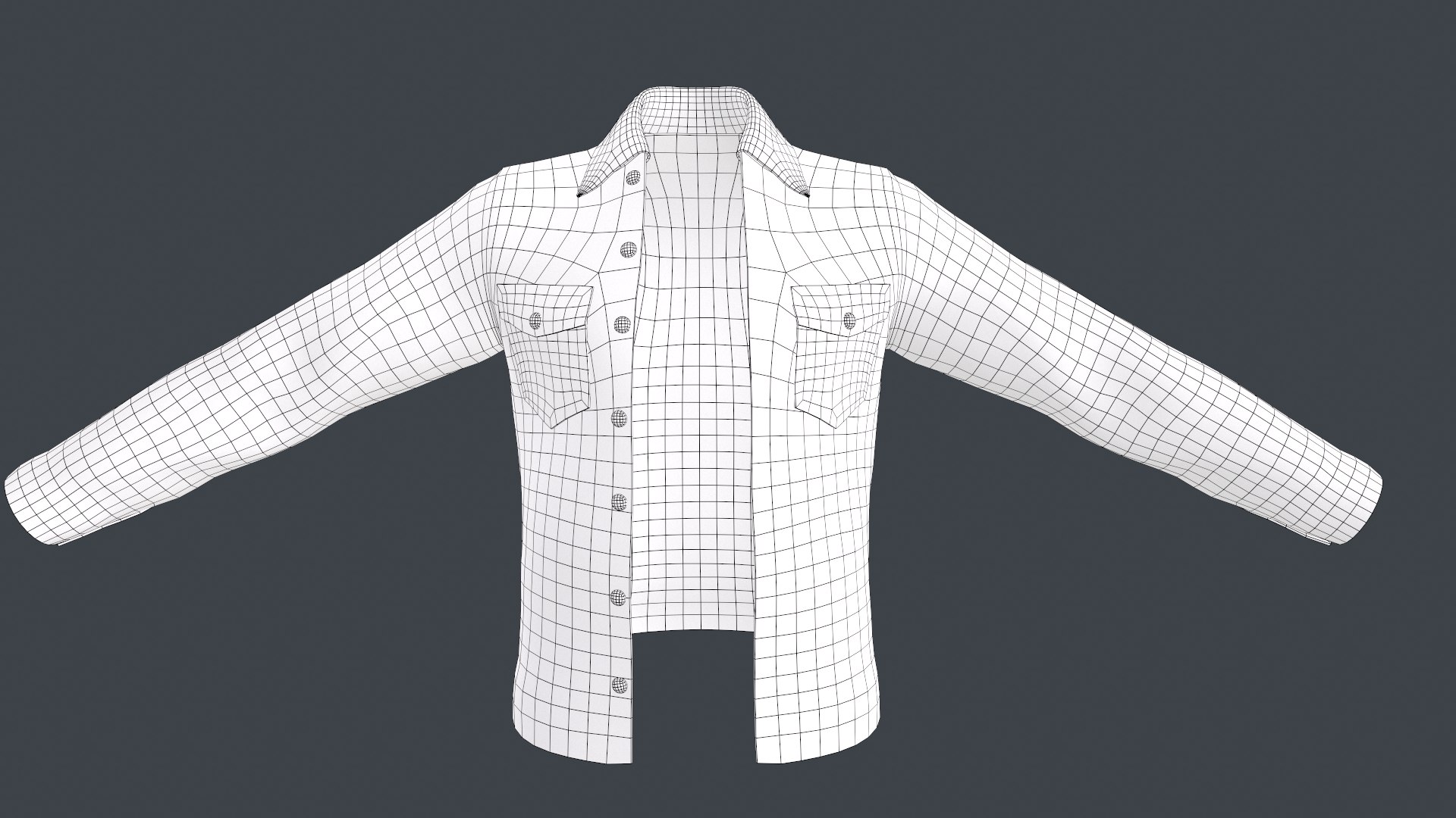 Blue Denim Shirt 3D Model - TurboSquid 1986913