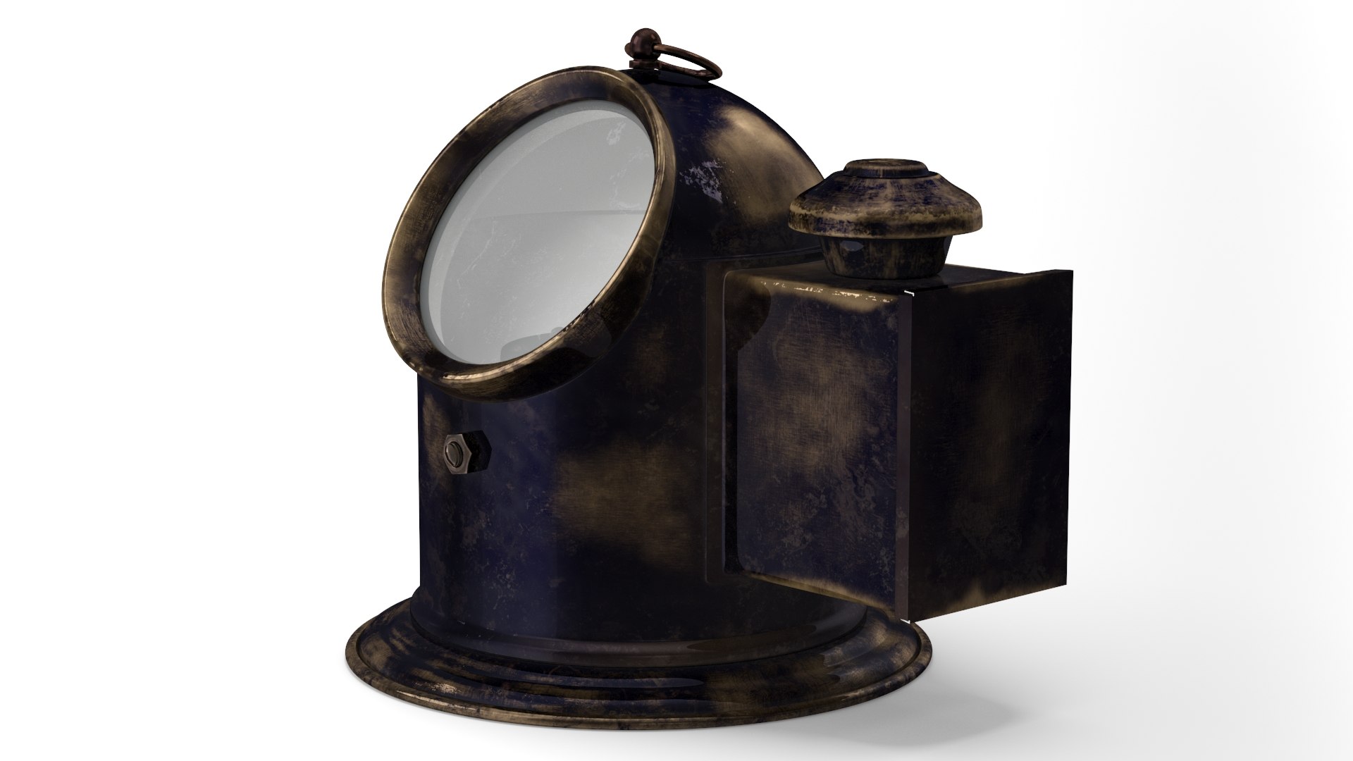 3D Vintage Nautical Ship Gimbal Compass Black Model - TurboSquid 2215110