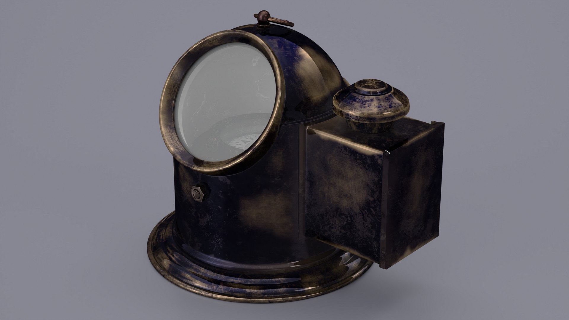 3D Vintage Nautical Ship Gimbal Compass Black Model - TurboSquid 2215110