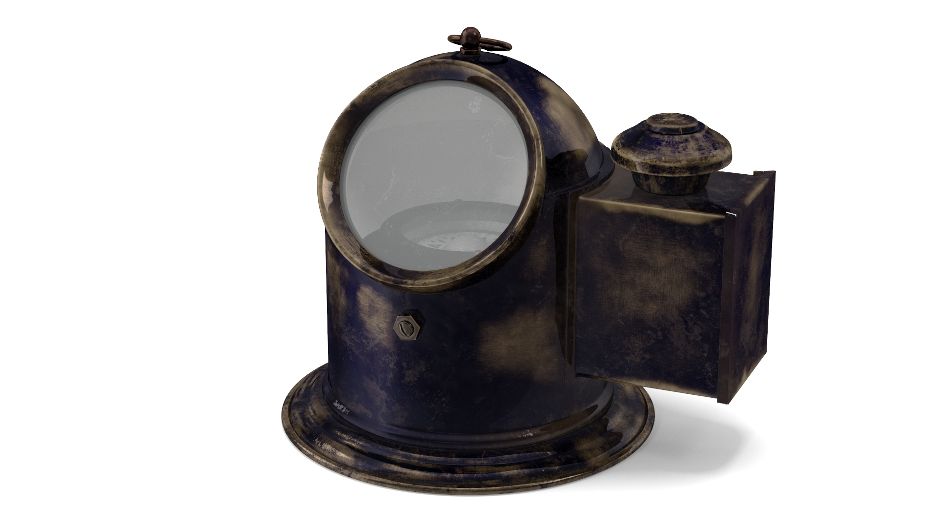 3D Vintage Nautical Ship Gimbal Compass Black Model - TurboSquid 2215110