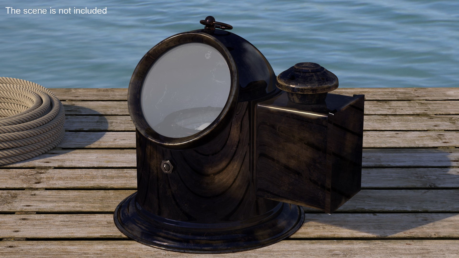 3D Vintage Nautical Ship Gimbal Compass Black Model - TurboSquid 2215110