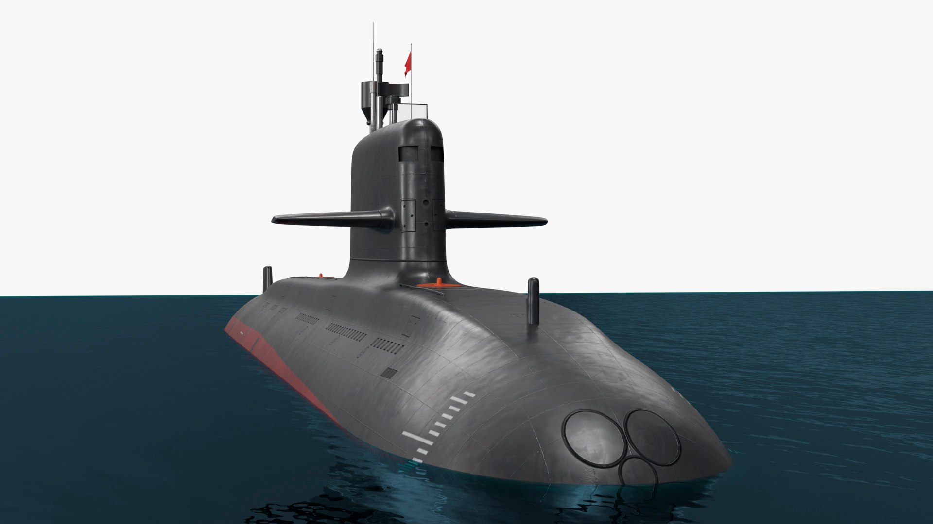3D Chinese Navy Attack Submarine Type 039A In Water - TurboSquid 2417949