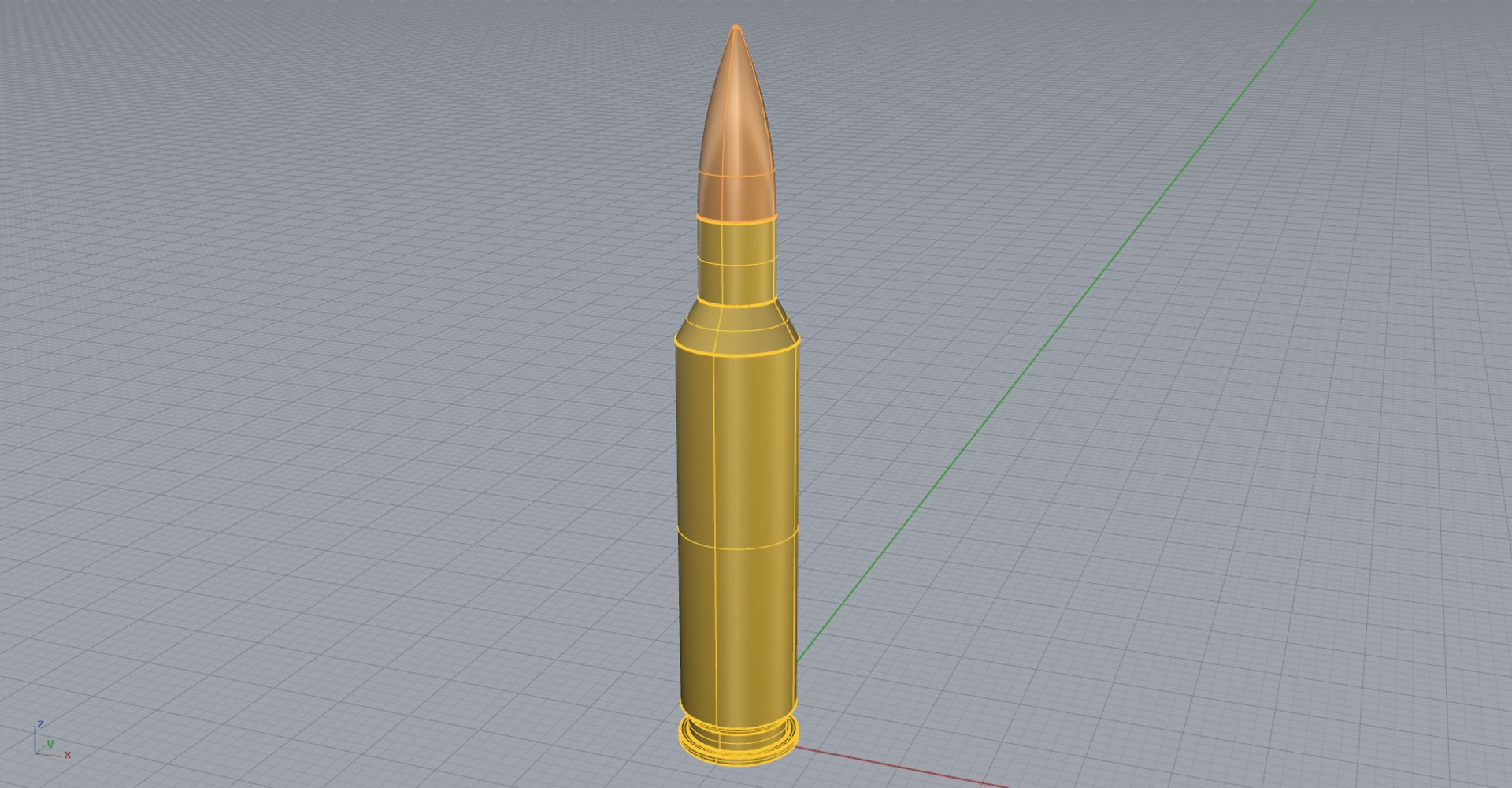 50 Caliber Bullet 3d Obj