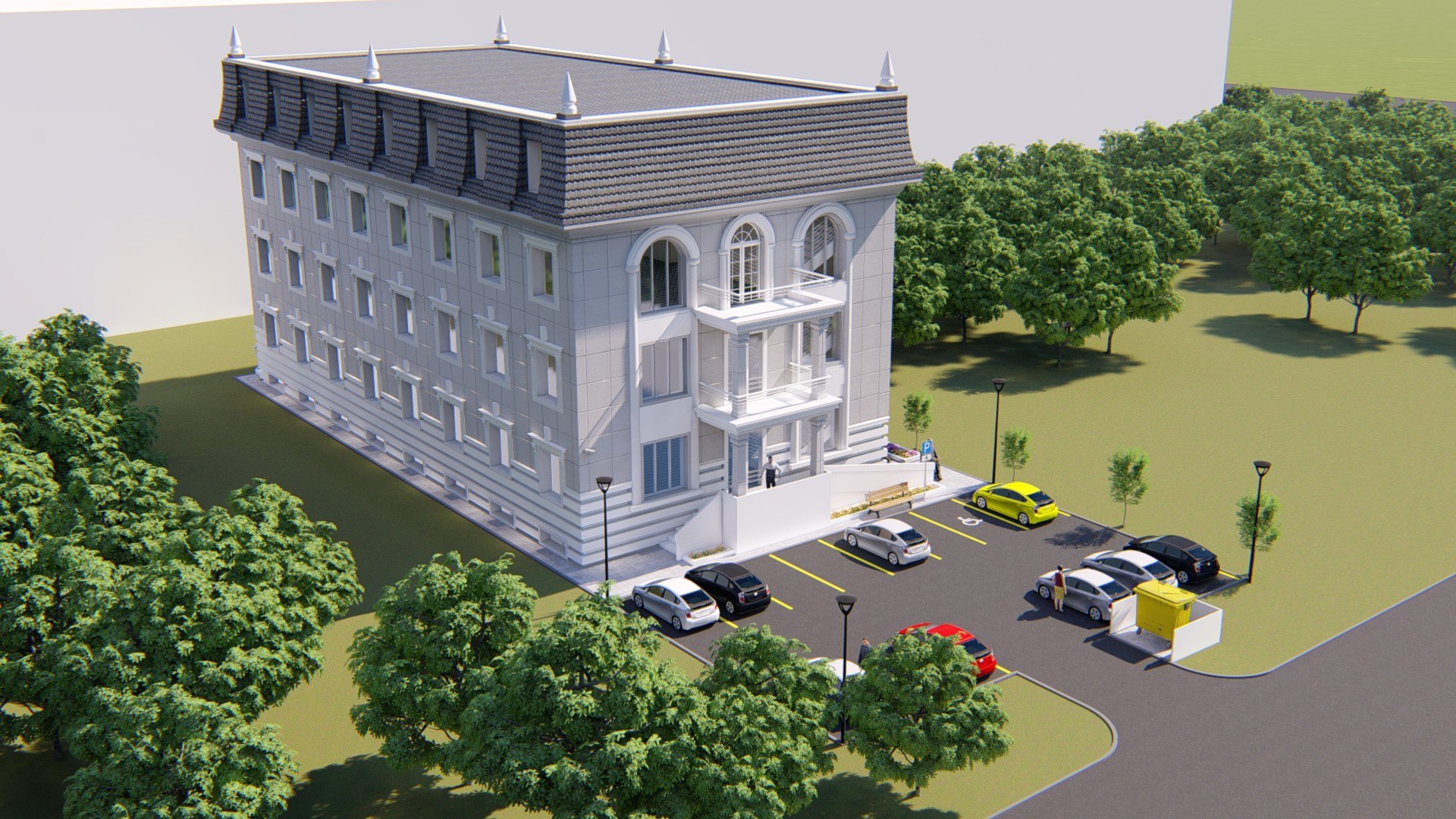 Administrative Office Building 3D - TurboSquid 1475661