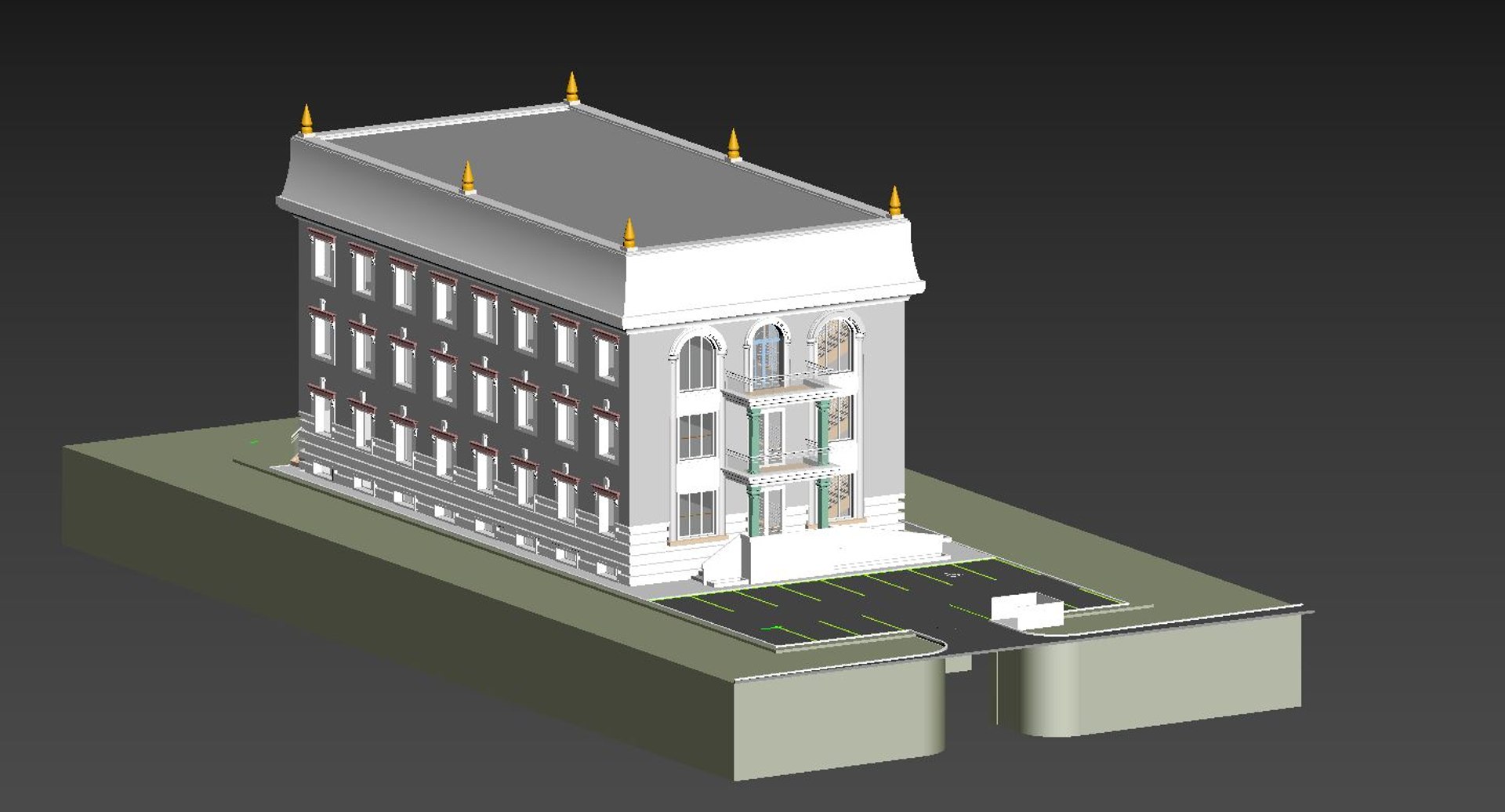 Administrative Office Building 3D - TurboSquid 1475661