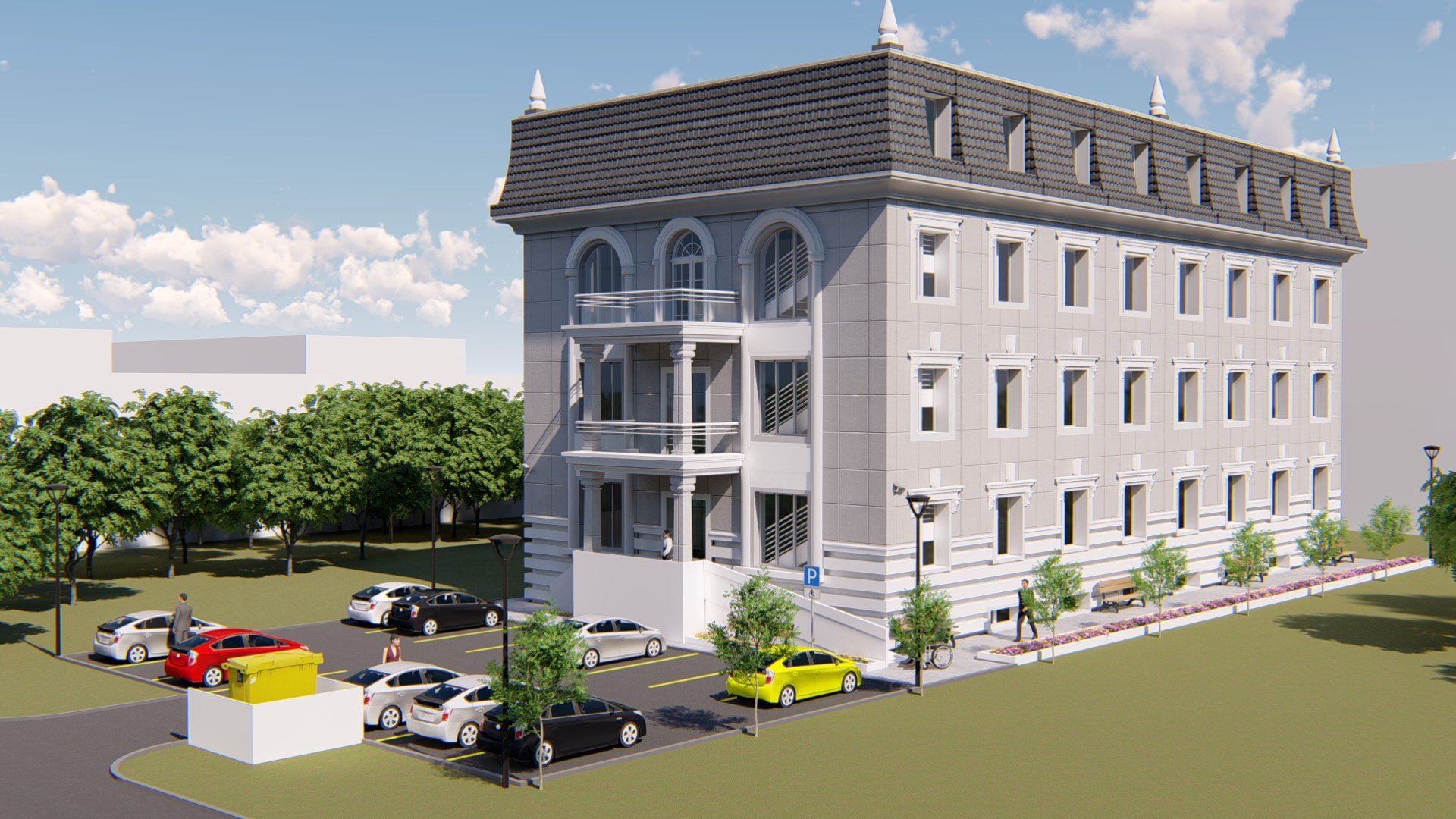 Administrative Office Building 3D - TurboSquid 1475661