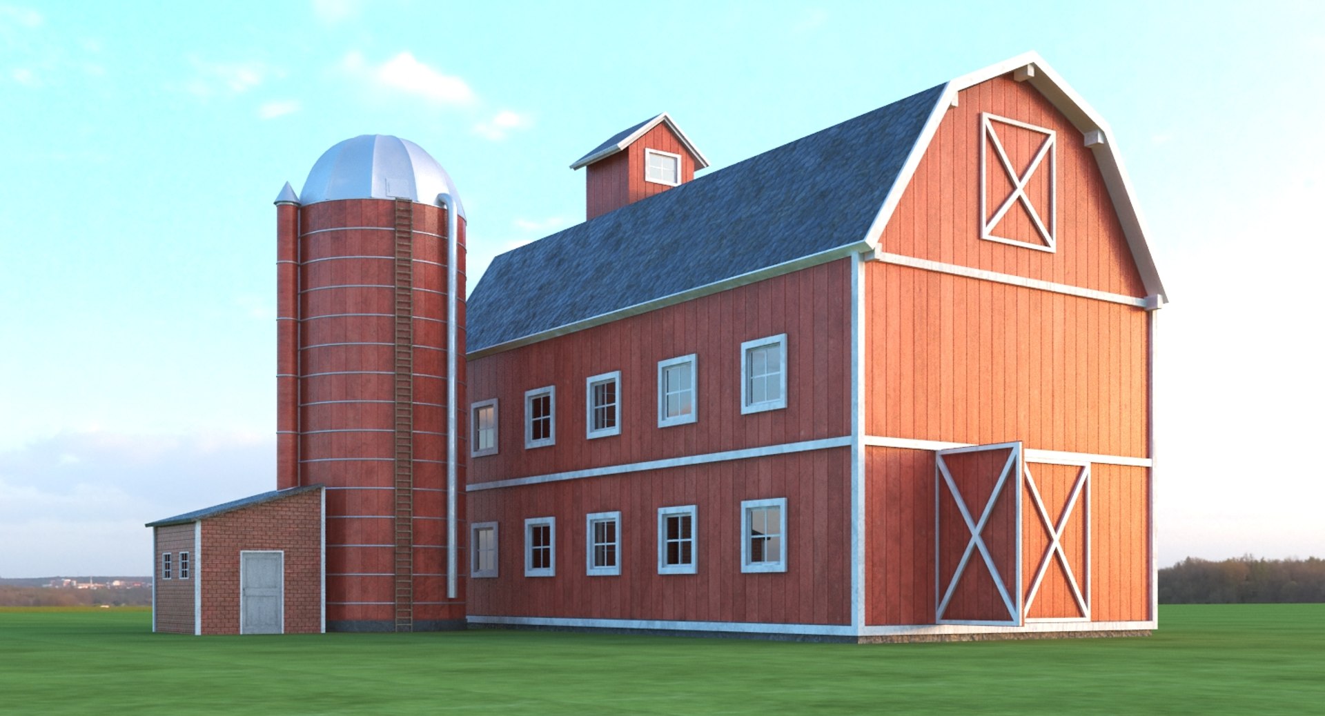 Farm modeled barn model - TurboSquid 1335092