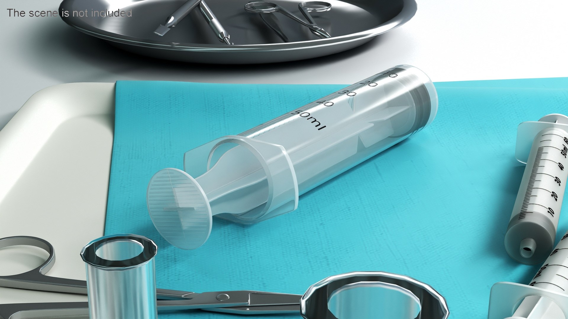 3D Medical Syringe 50ml Model - TurboSquid 2322374
