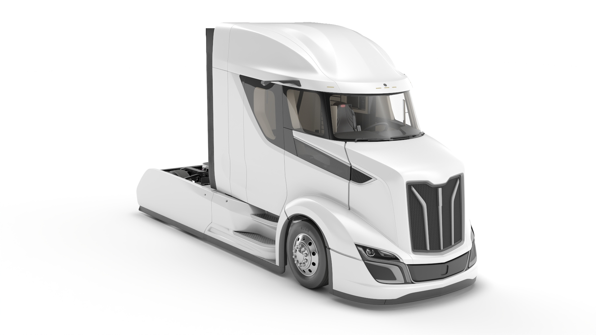 Streamlined Semi Truck White 3D Model - TurboSquid 2368233