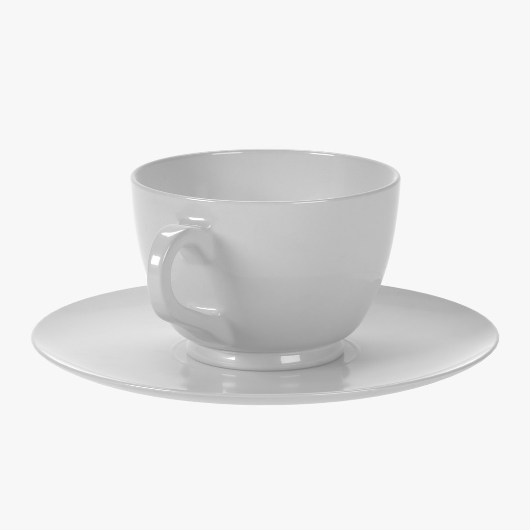 White Cup 3D Model - TurboSquid 2150765