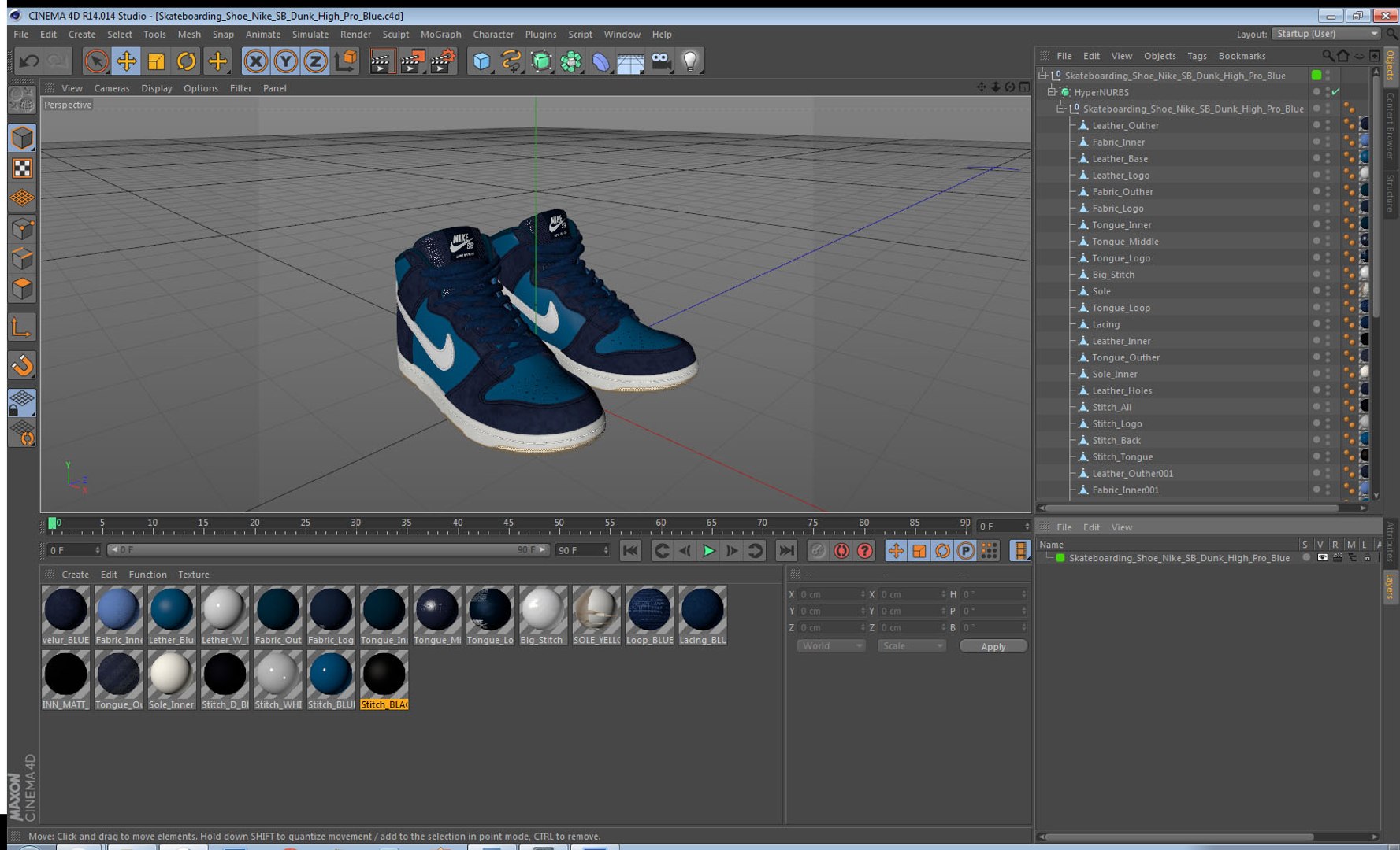 Skateboarding shoe nike sb model - TurboSquid 1381752