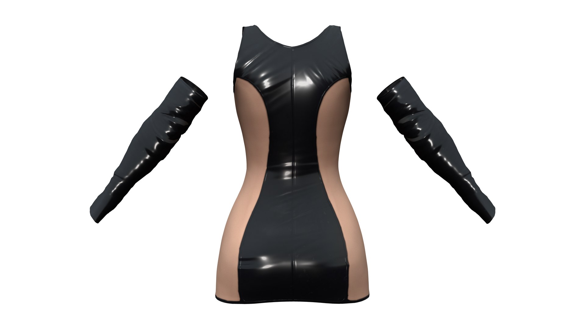 3D Leather Lingerie Dress model - TurboSquid 1872413