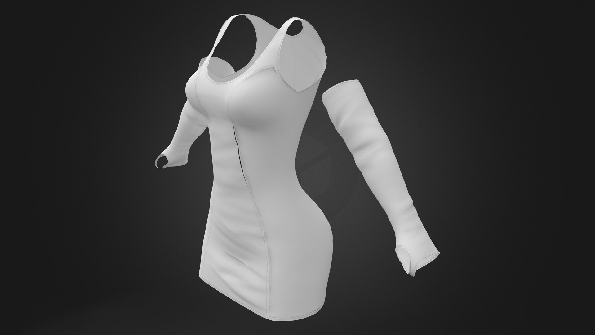 3D Leather Lingerie Dress model - TurboSquid 1872413
