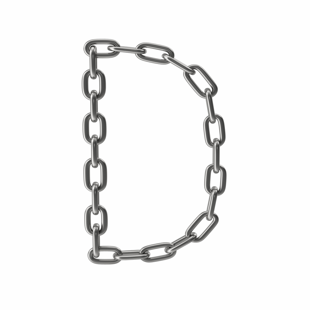 Chain Letter D 3D Model - TurboSquid 2023065