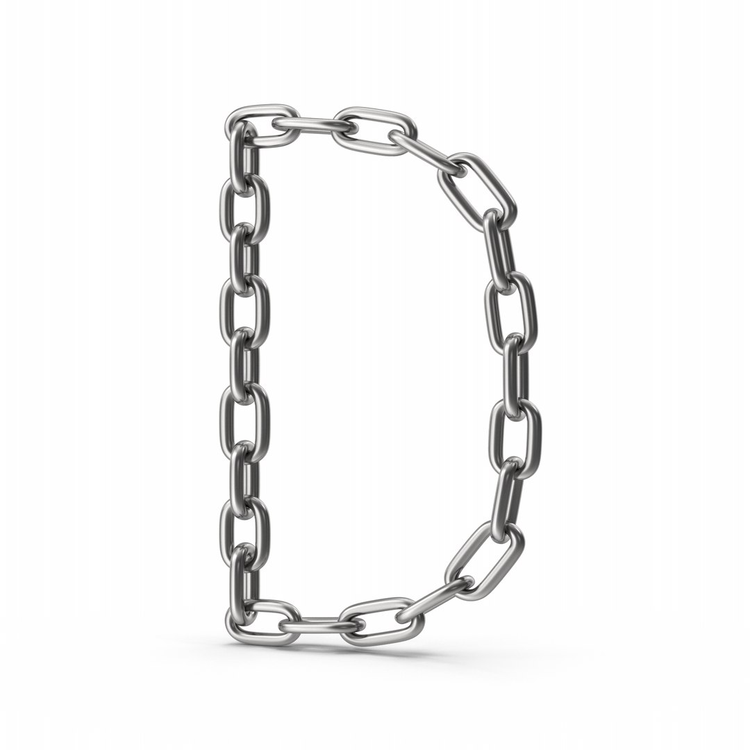 Chain Letter D 3D Model - TurboSquid 2023065