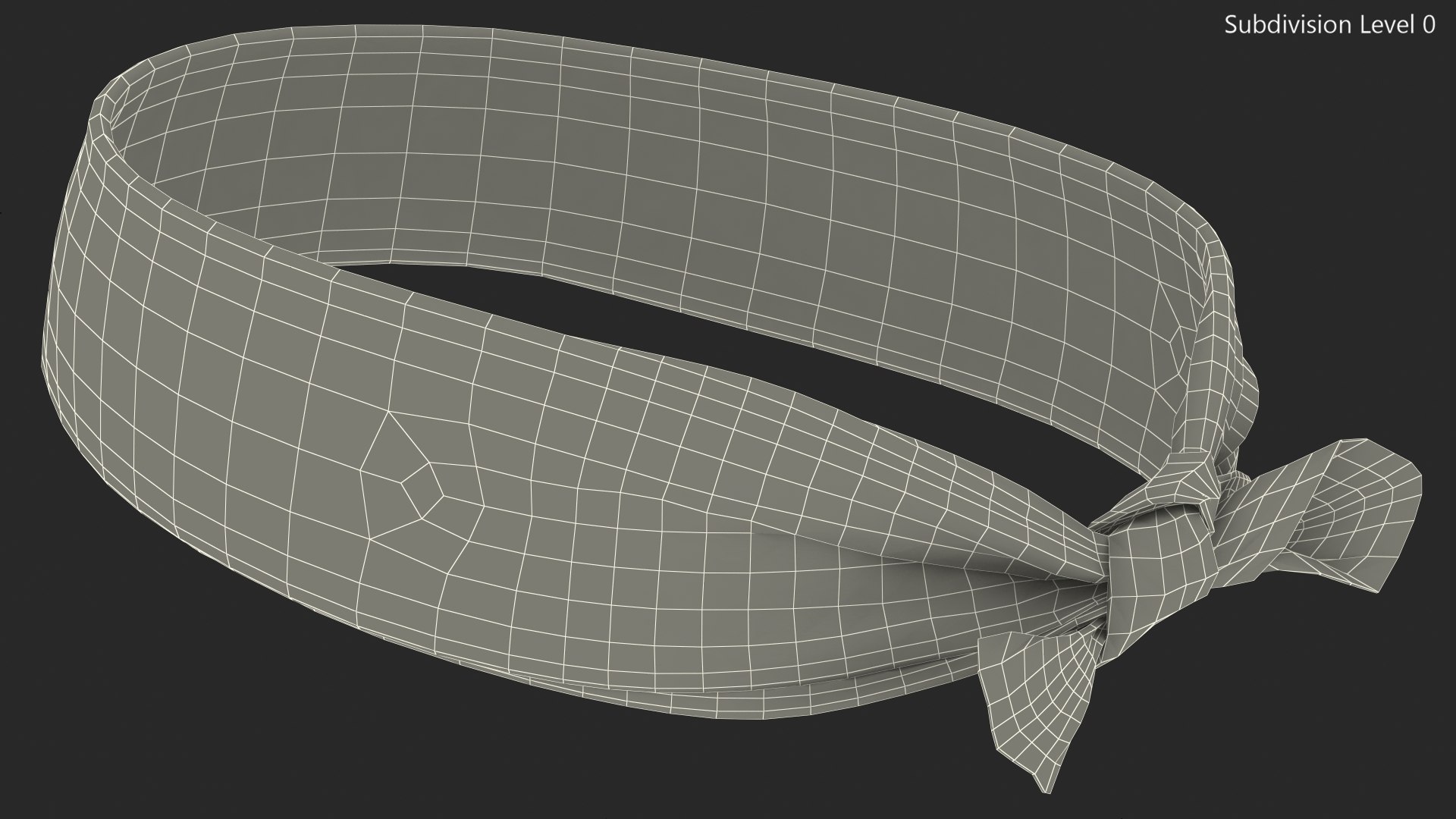 3D Bandana Headband Paisley Red model - TurboSquid 1859957