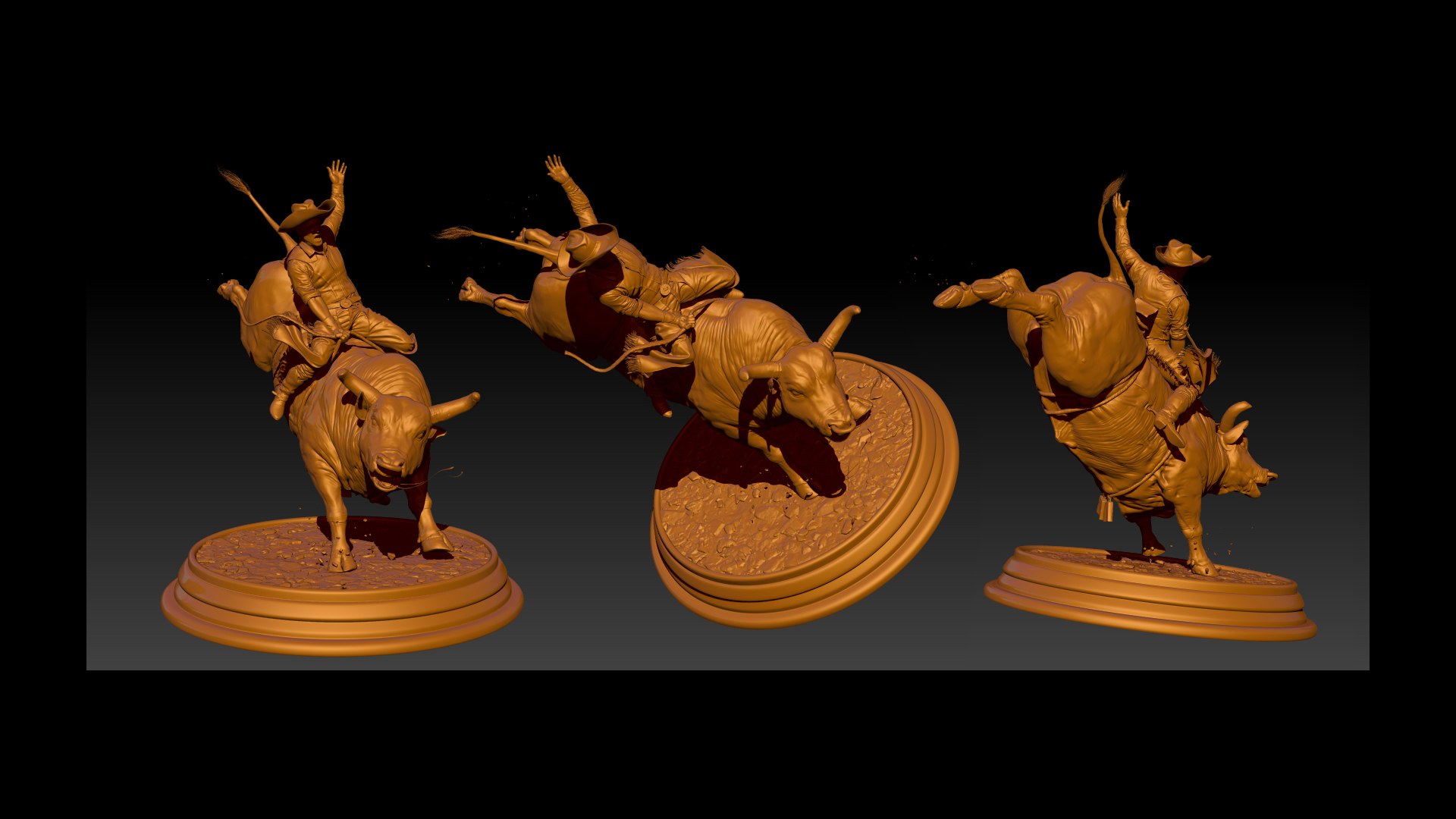 Bull fighting STL OBJ ZTL file Model 3D - TurboSquid 1666735