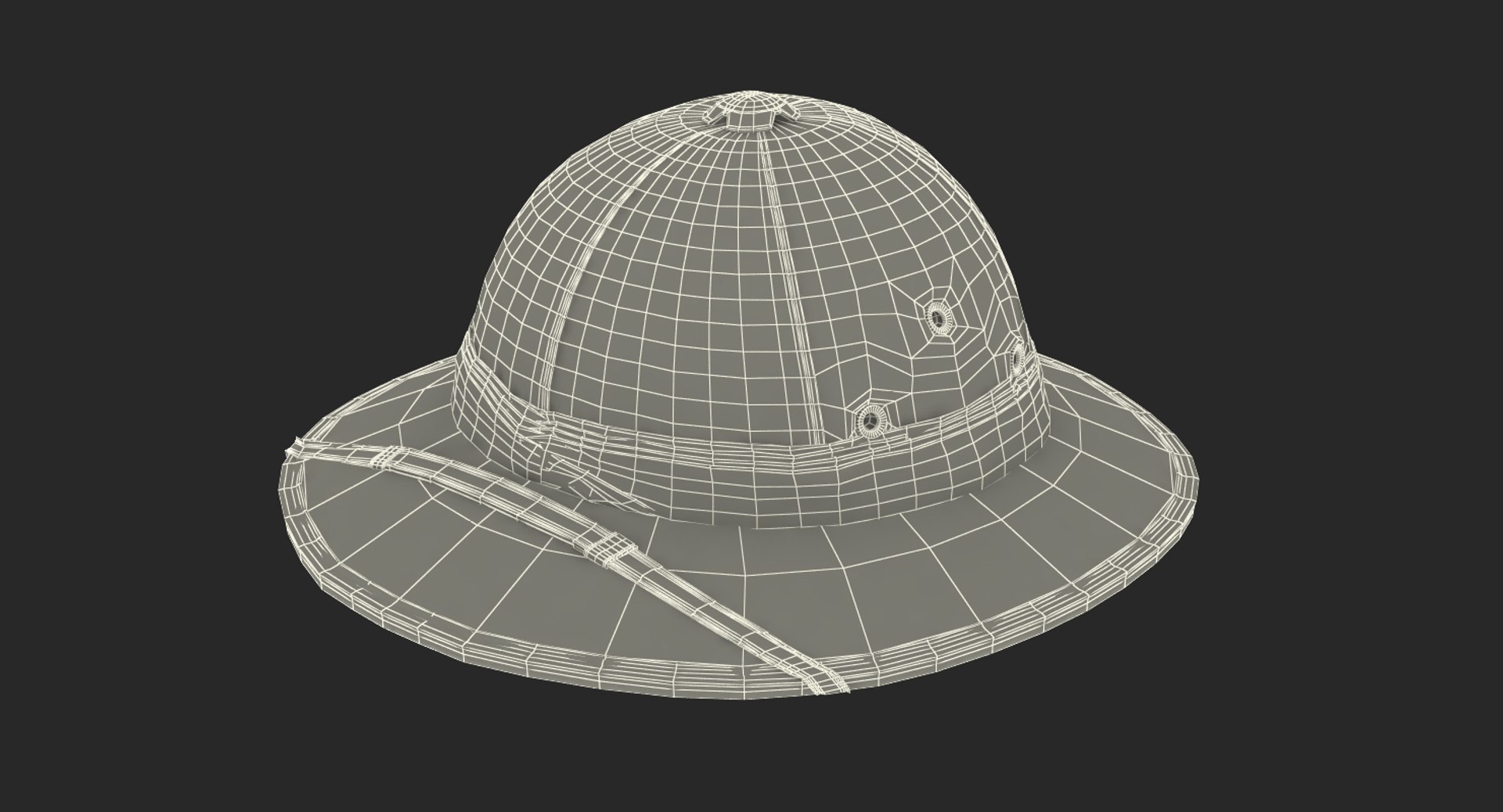 Vietnam Pith Helmet 3D Model - TurboSquid 1359889