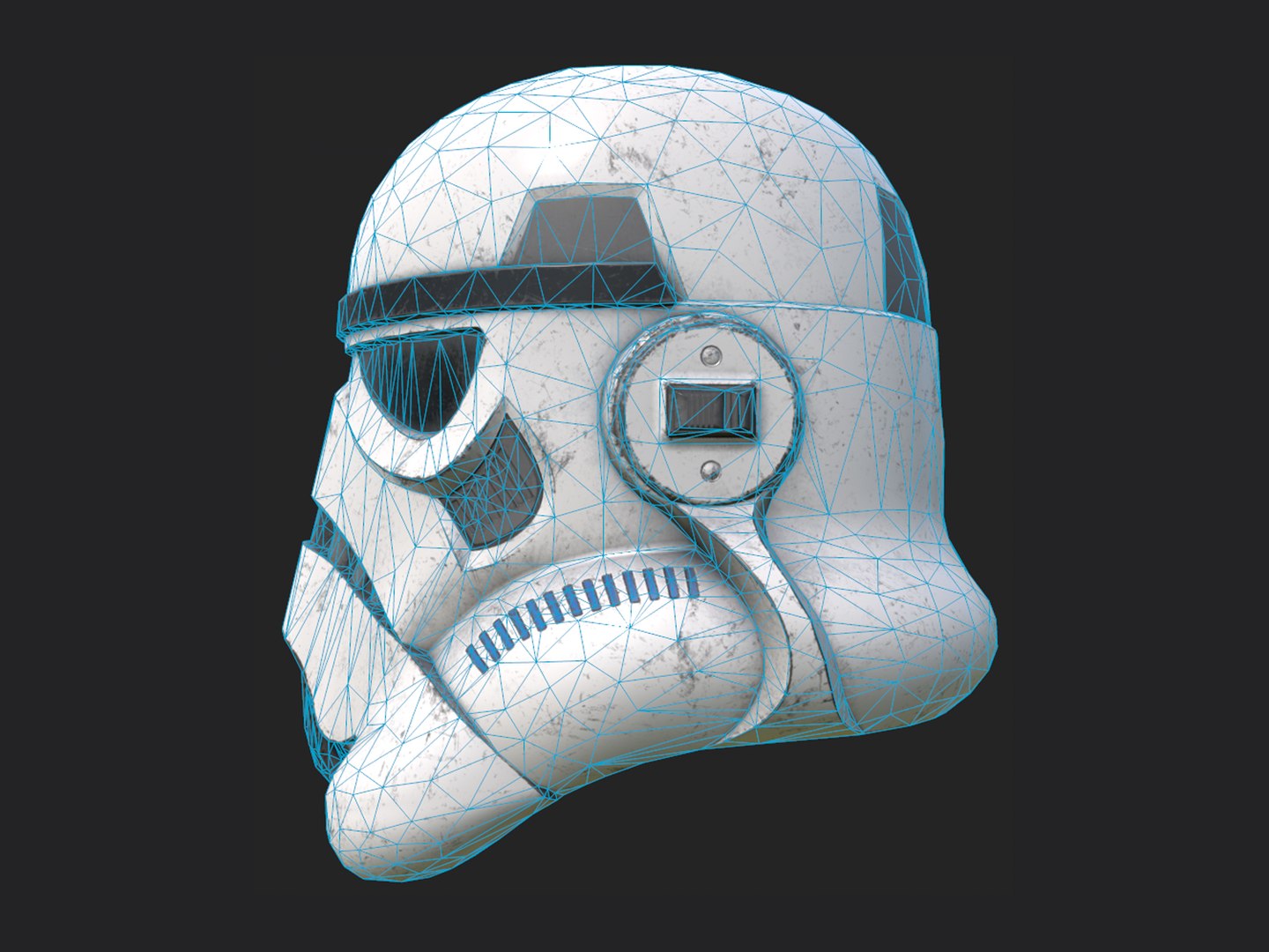 3D Stormtrooper Damaged Helmet Model - TurboSquid 1854873