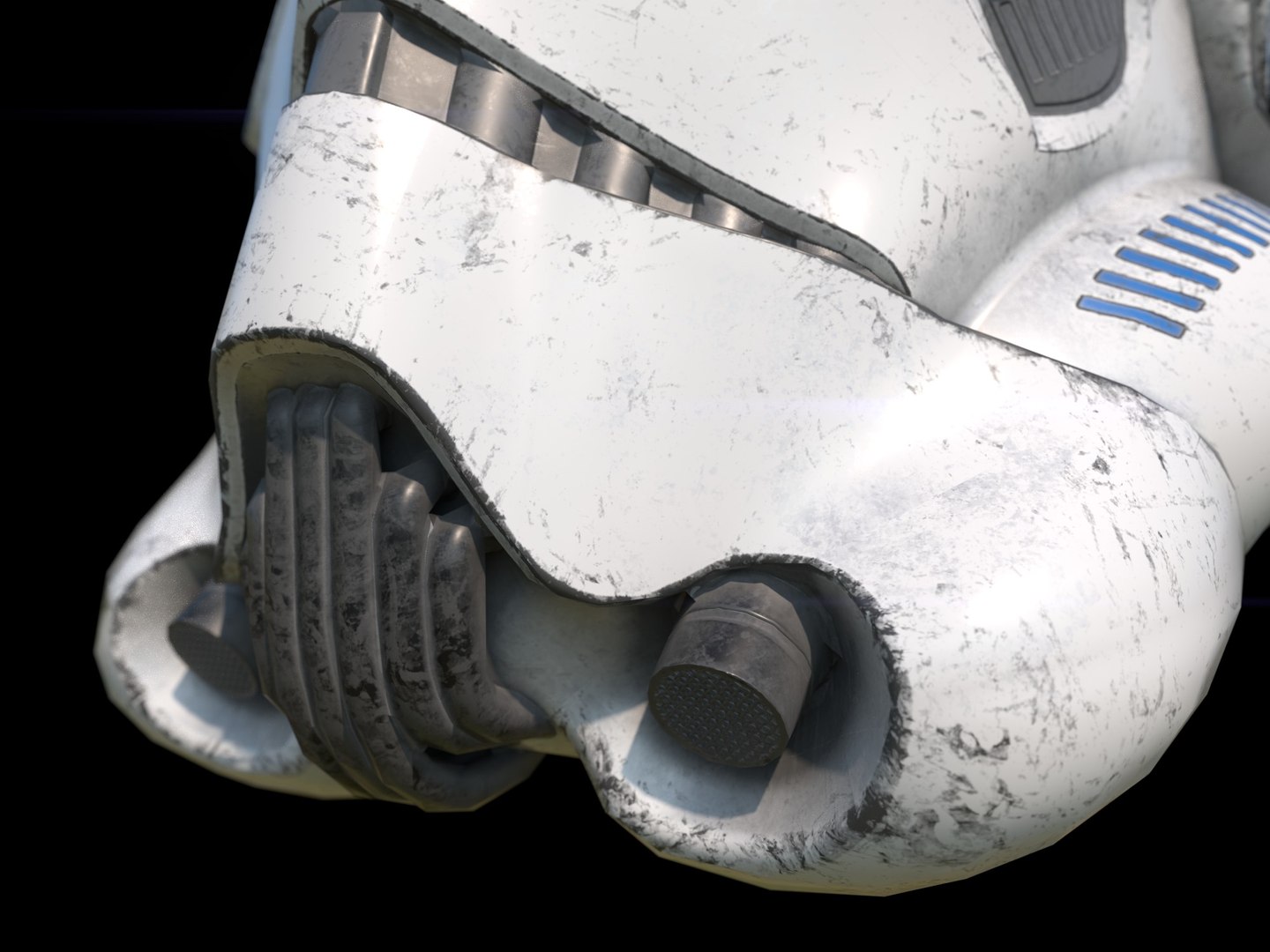 3D Stormtrooper Damaged Helmet Model - TurboSquid 1854873