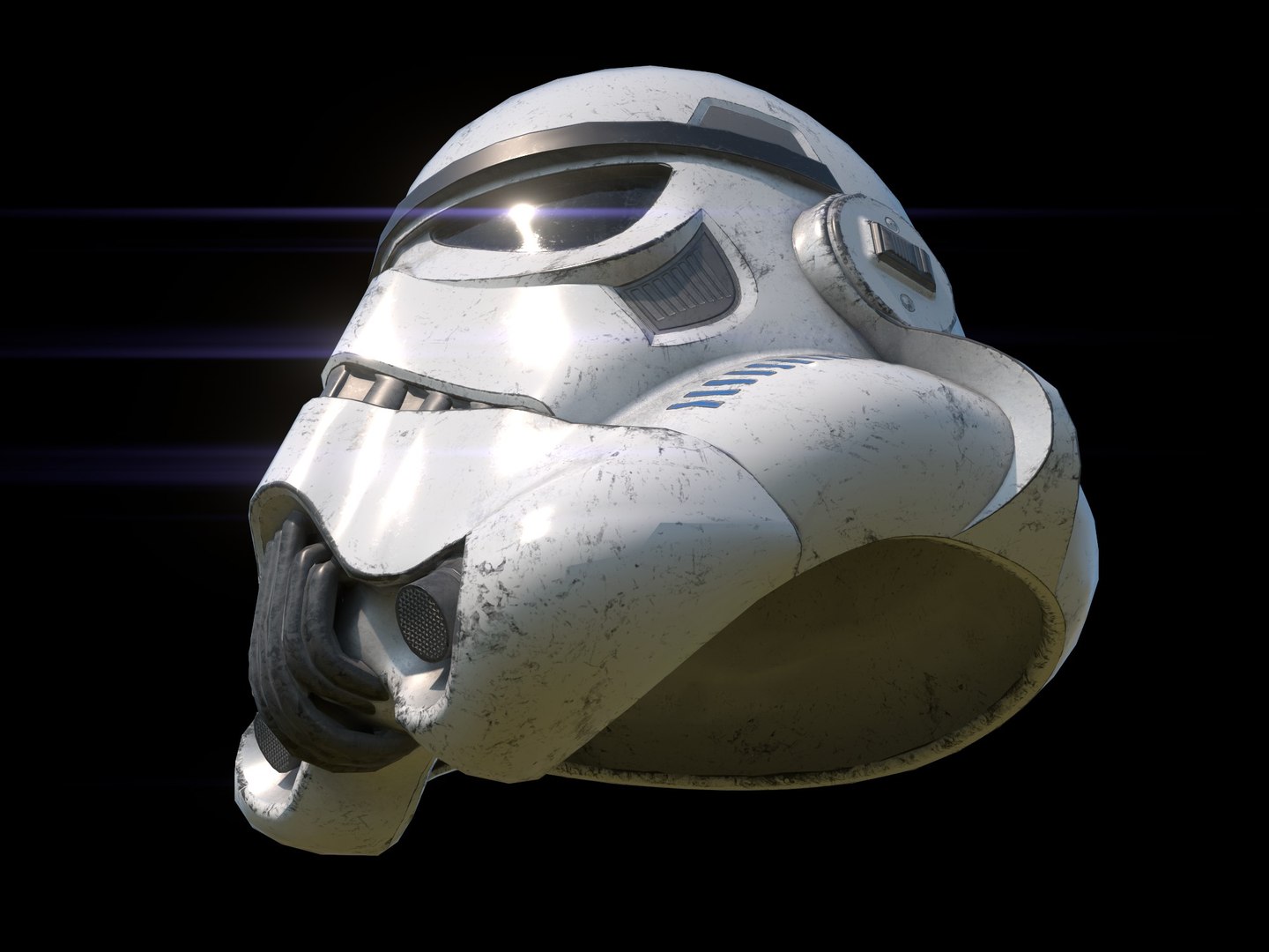 3D Stormtrooper Damaged Helmet Model - TurboSquid 1854873