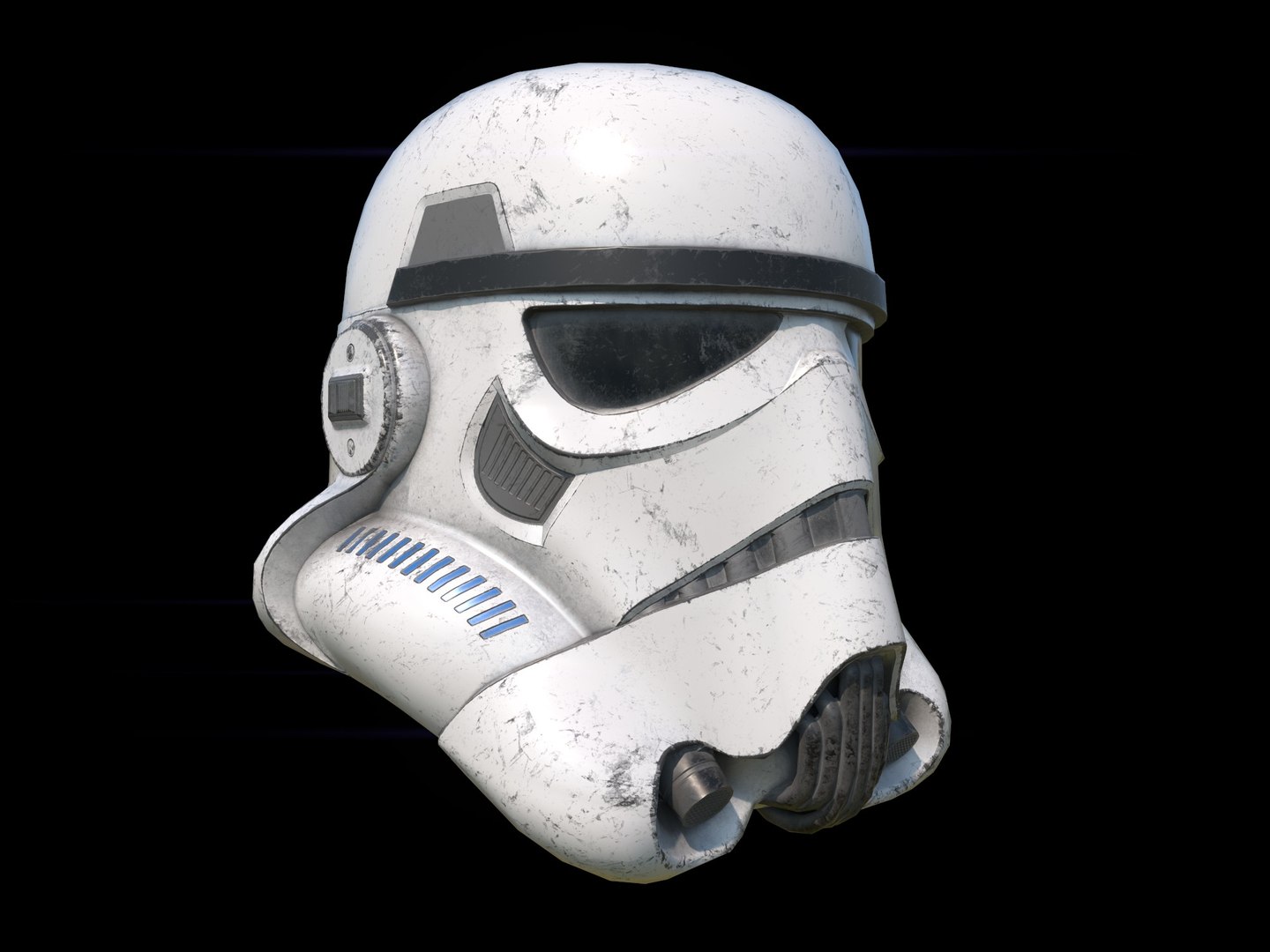 3D Stormtrooper Damaged Helmet Model - TurboSquid 1854873