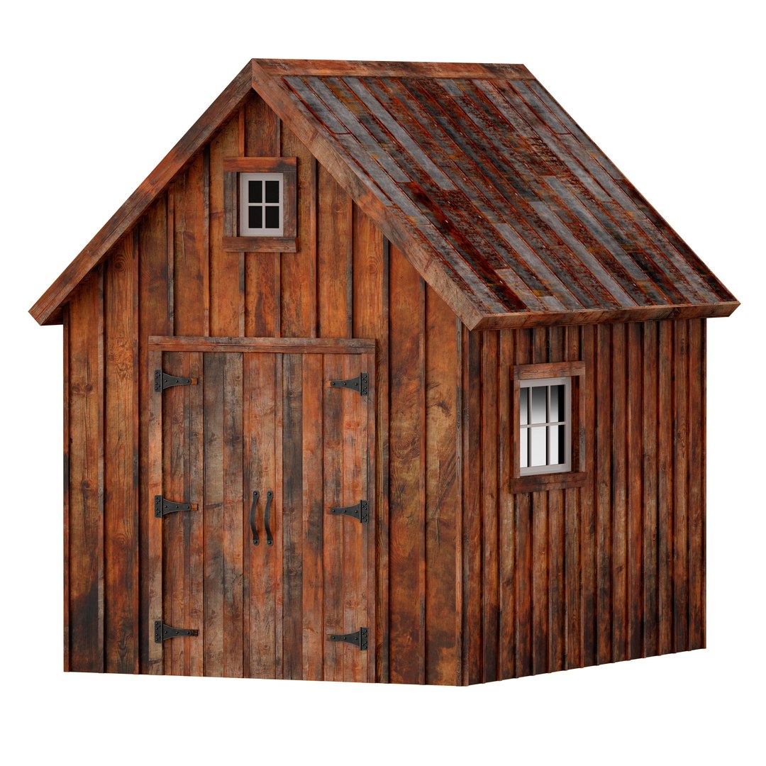 Wooden Forest House Construction Barn Gatehouse 3D Model - TurboSquid ...
