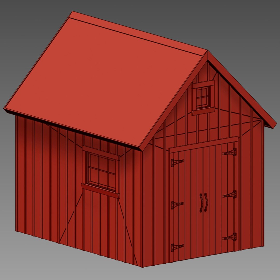 Wooden Forest House Construction Barn Gatehouse 3D Model - TurboSquid ...
