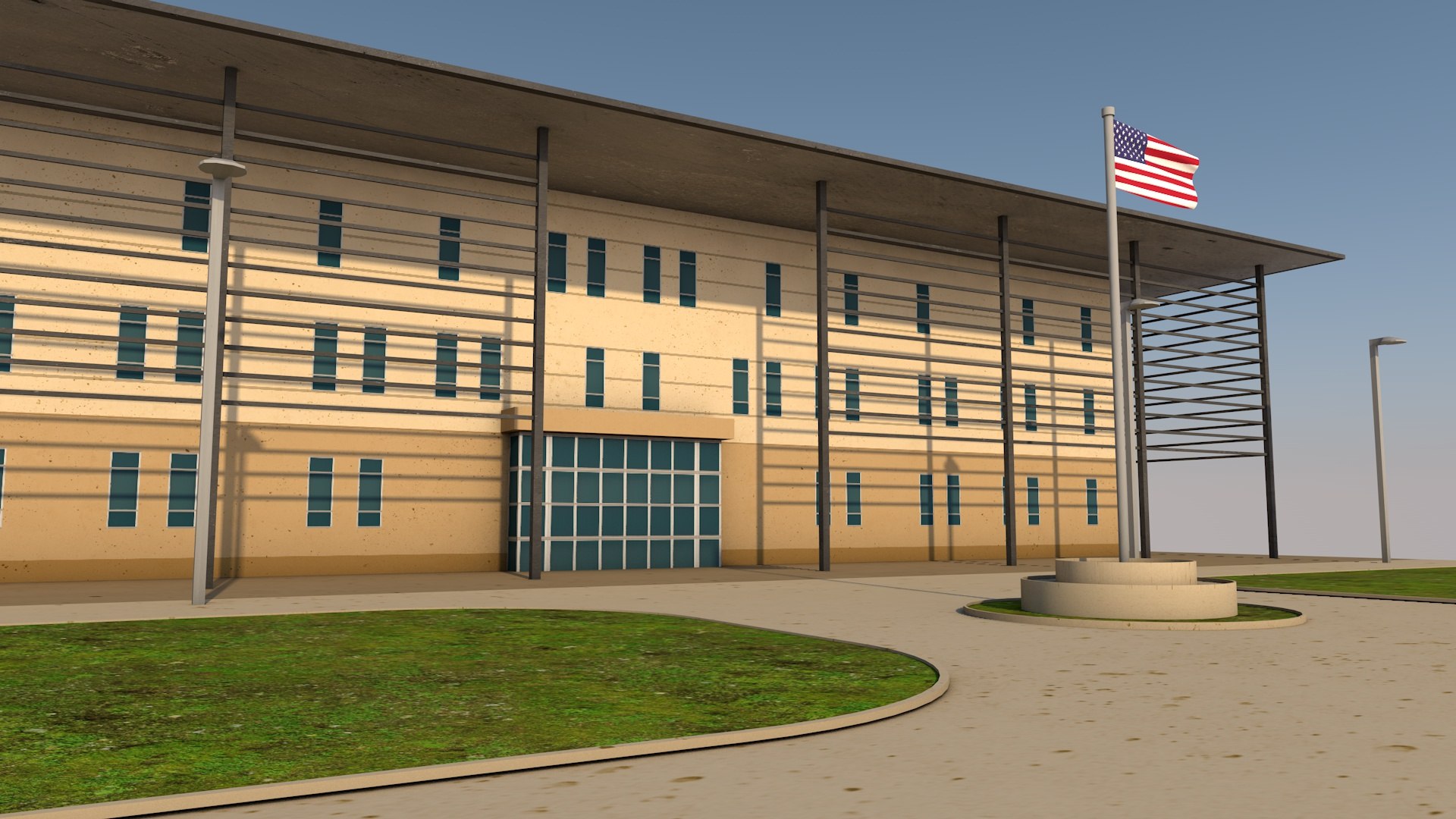 3D US Embassy Baghdad - TurboSquid 2035320