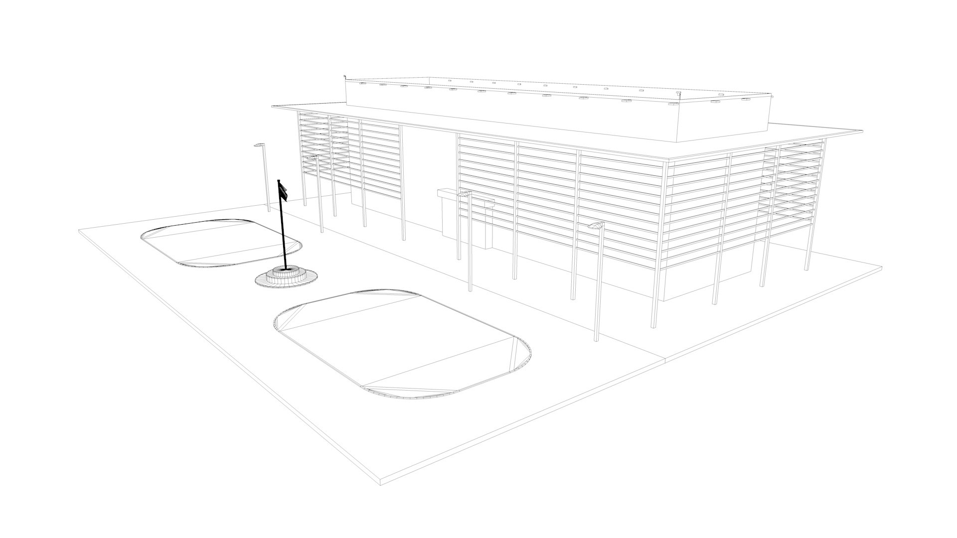3D US Embassy Baghdad - TurboSquid 2035320