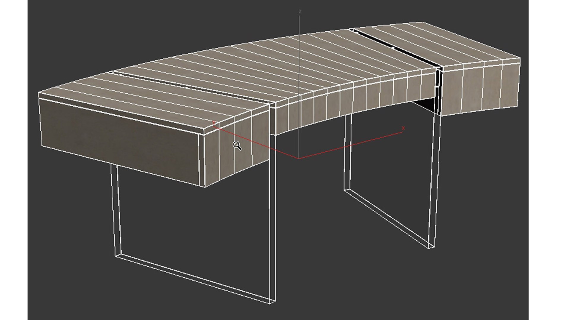 LOFTUS SIDE DRAWER CURVED DESK 3D Model - TurboSquid 2076581