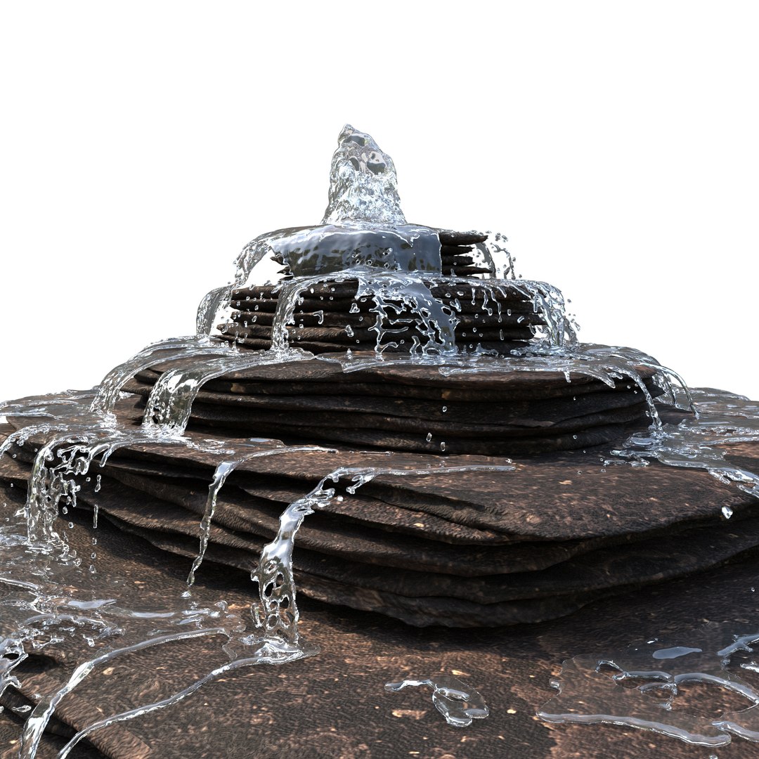 3 Rock Fountain Model - TurboSquid 2192375