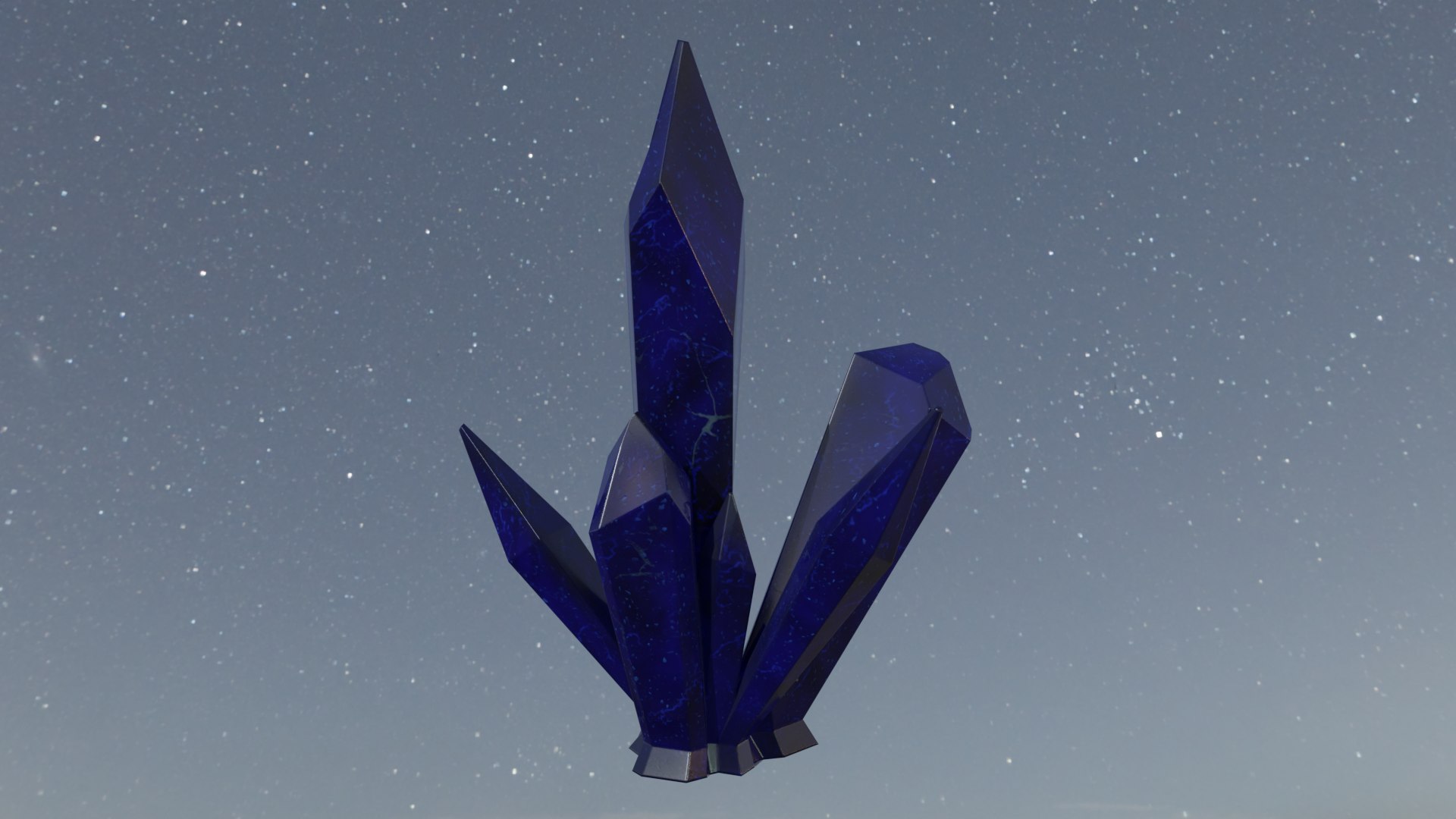 Stylized Blue Magic Crystal Model - TurboSquid 2146270