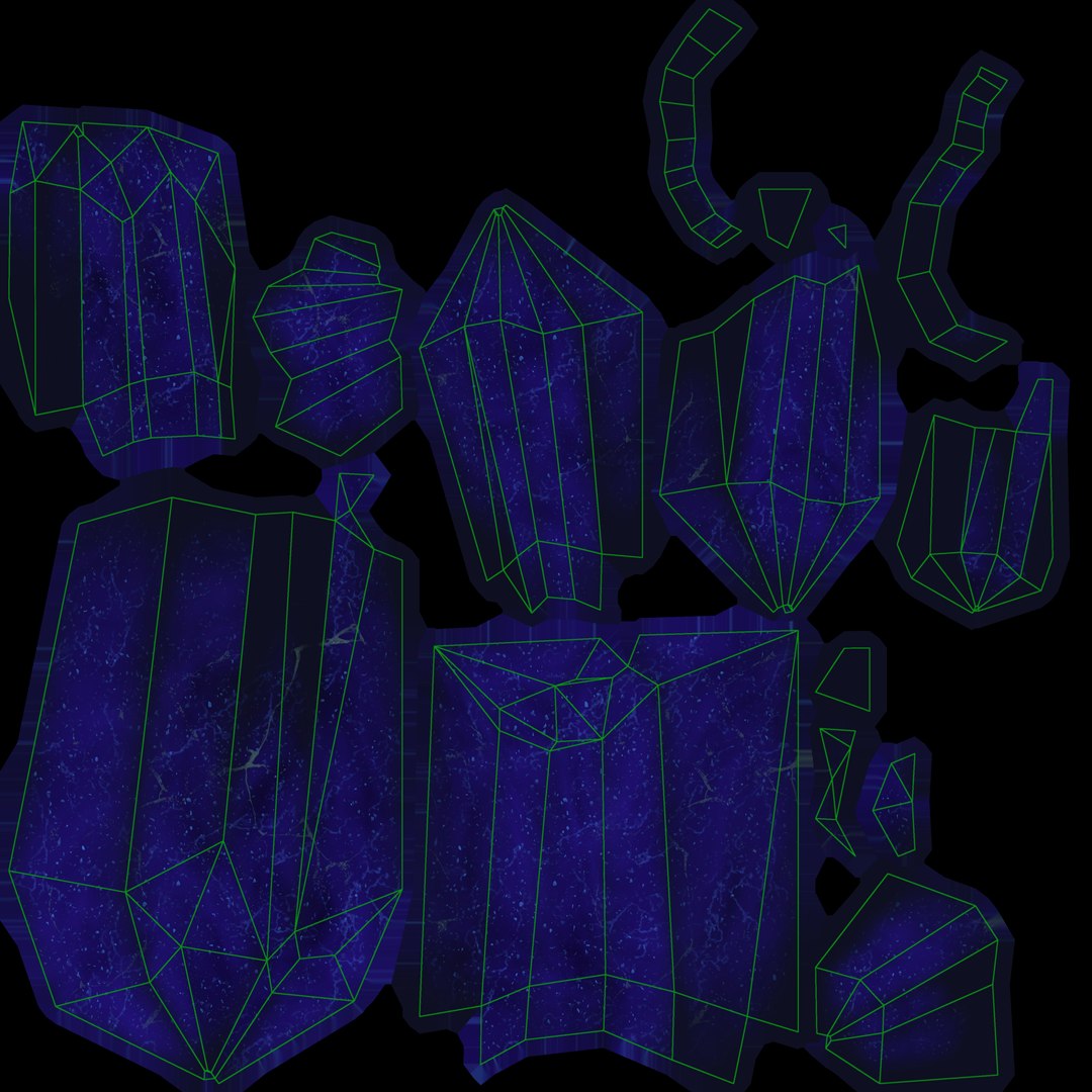 Stylized Blue Magic Crystal Model - TurboSquid 2146270