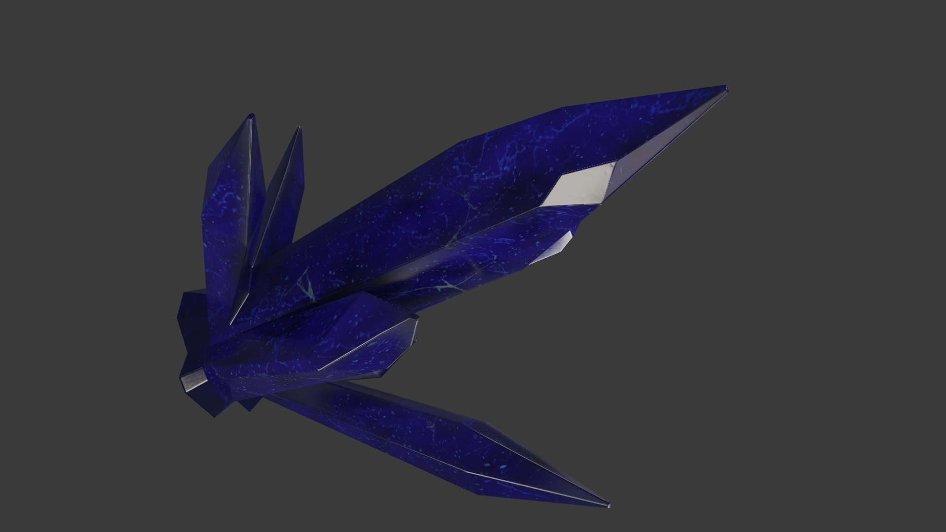 Stylized Blue Magic Crystal Model - TurboSquid 2146270