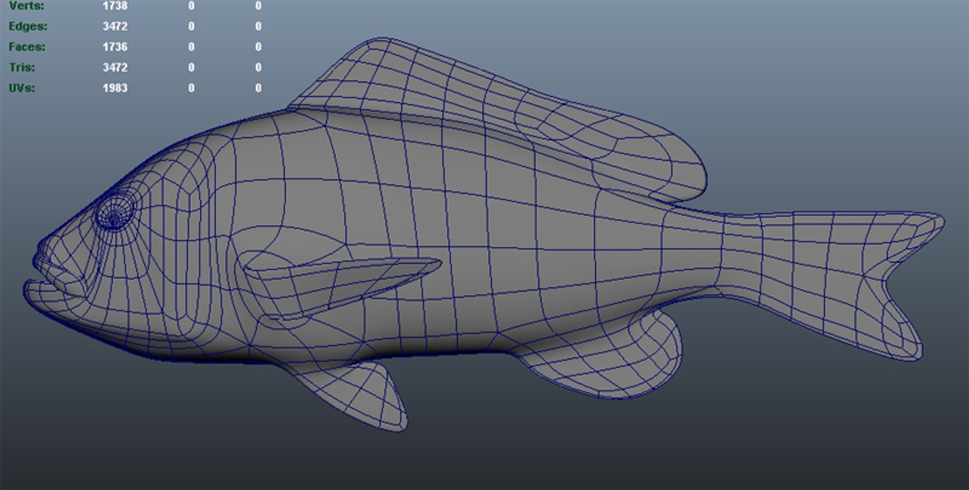 spotted rose snapper 3d fbx