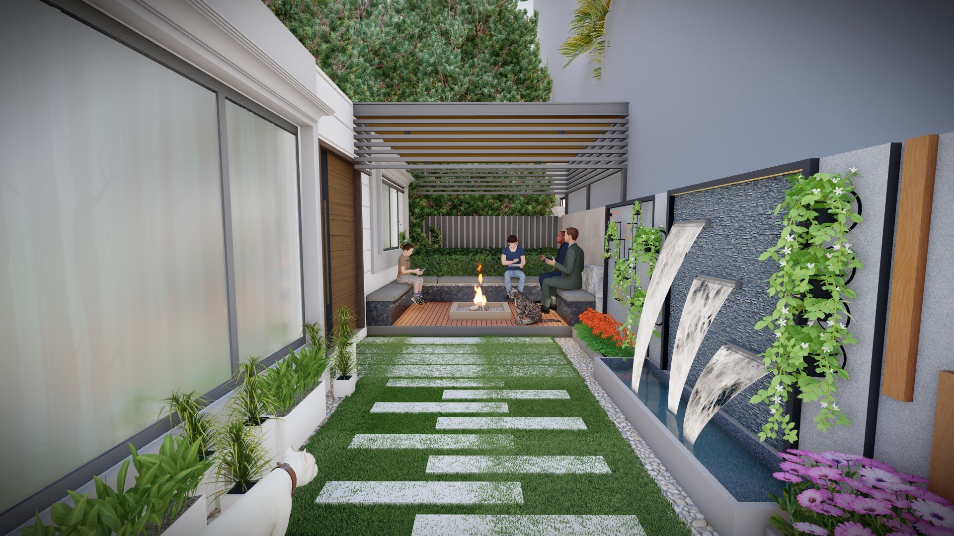 3D Water Feature Wall - TurboSquid 2334549