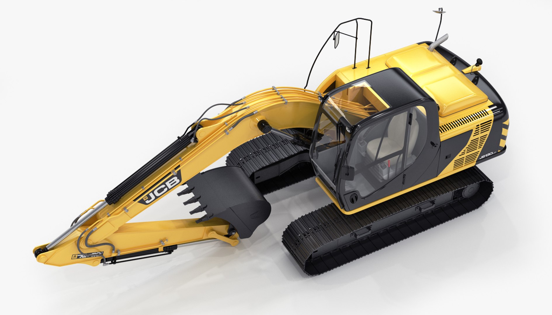 Tracked Excavator Js130 3D Model - TurboSquid 1154962