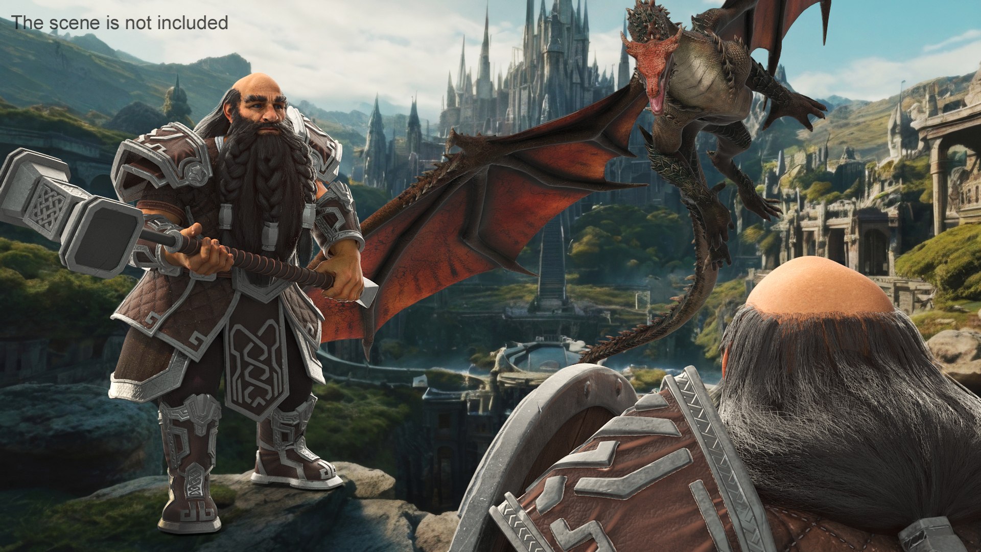 3D Game Dwarf Character In Defense Pose - TurboSquid 2390021