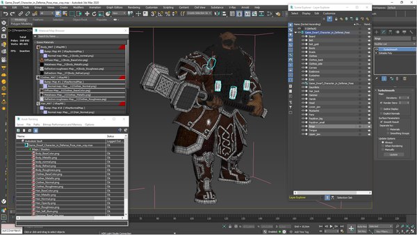 modelo 3d Personaje enano del juego en pose de defensa - TurboSquid 2390021