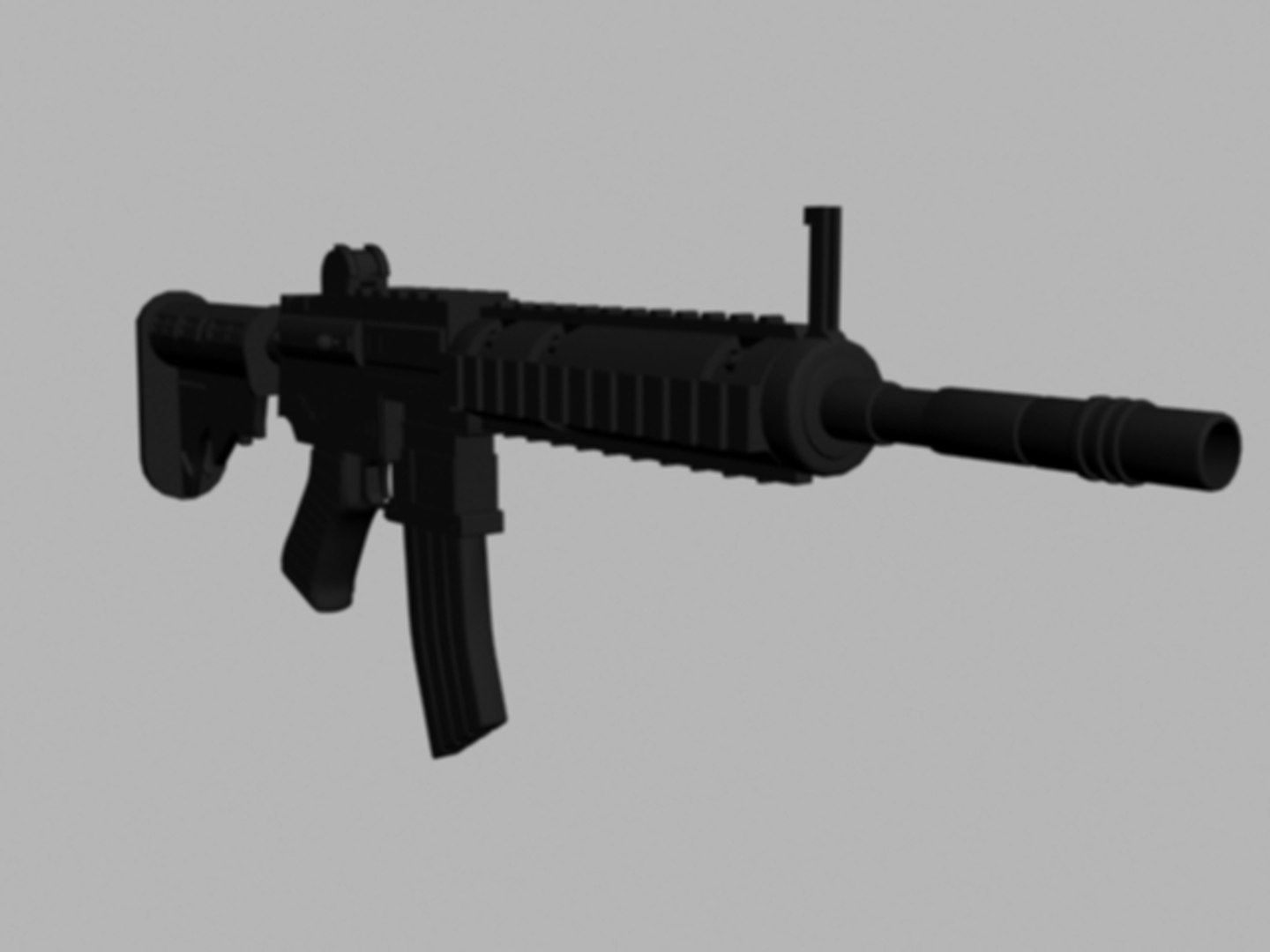 3d assault rifle model