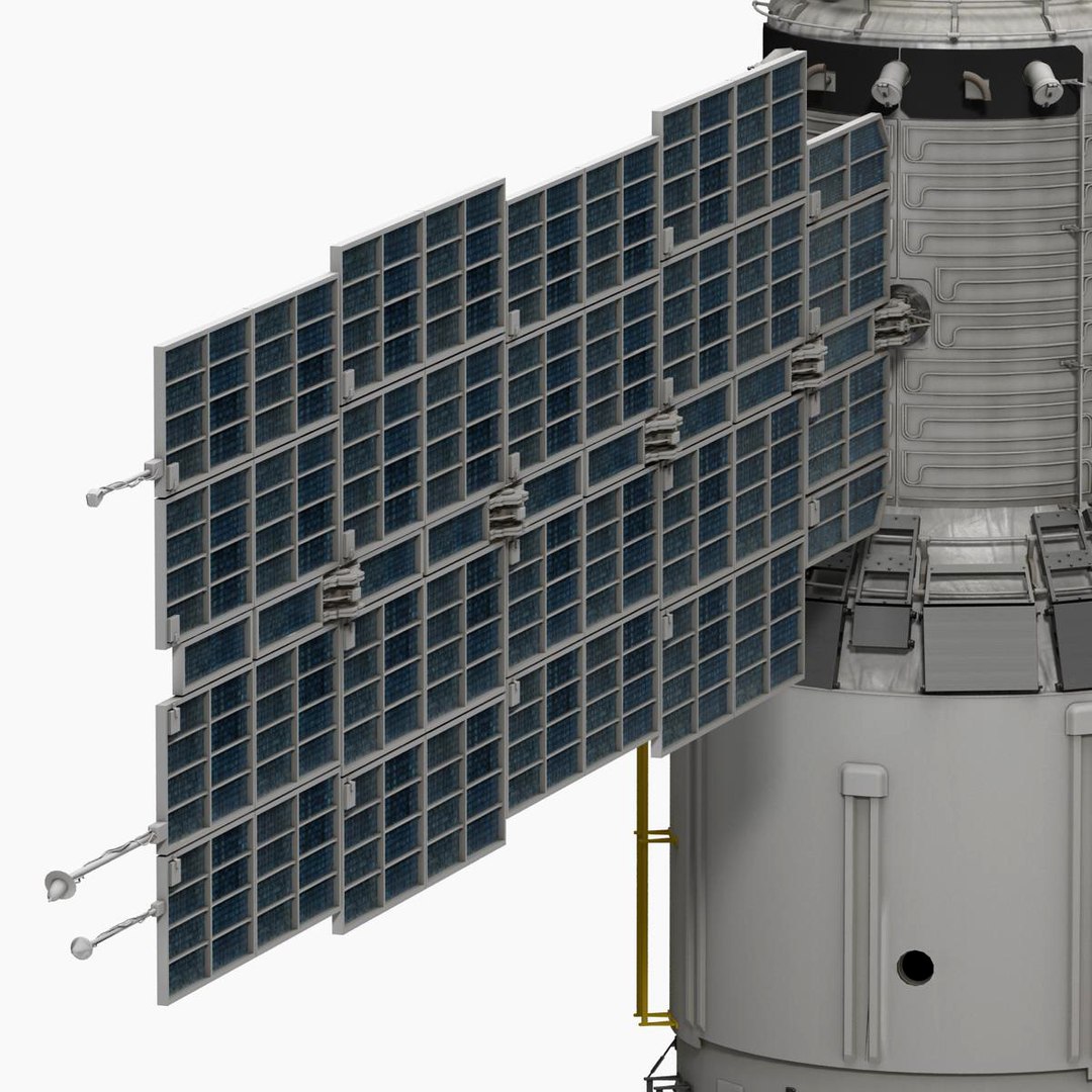 3d model space service module zvezda