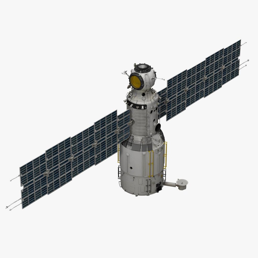 3d model space service module zvezda